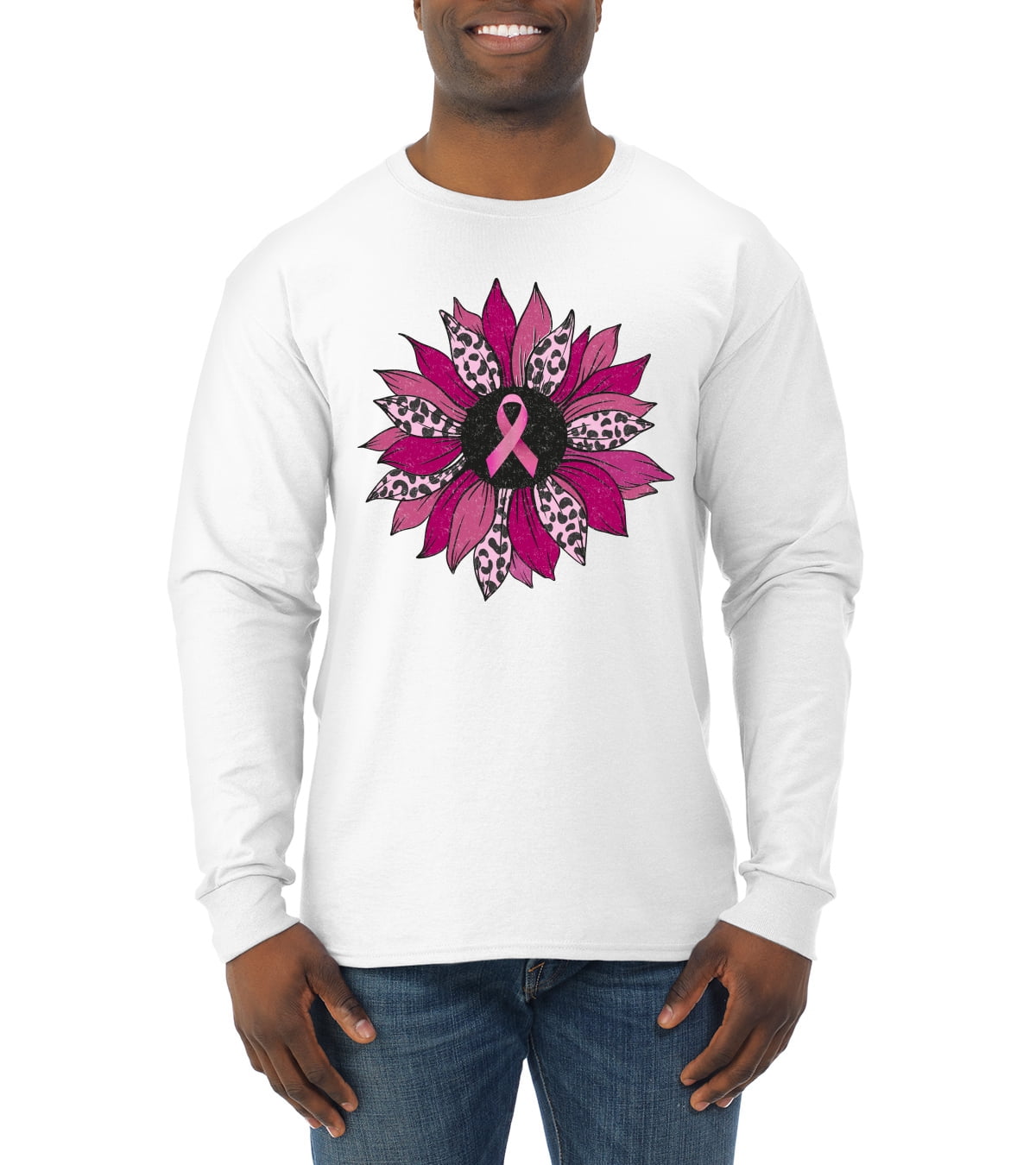 Wild Bobby Pink Cheetah Print Breast Cancer Carnation Flower Breast ...