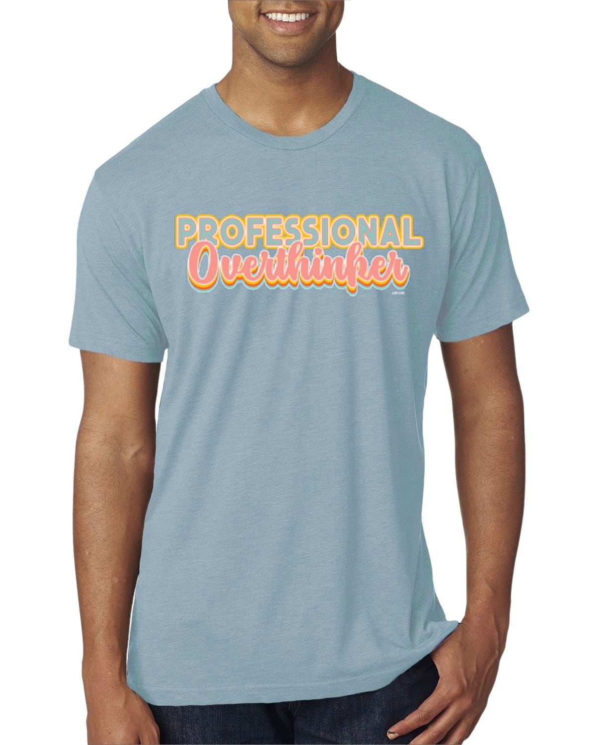 Wild Bobby Professional Over Thinker Blue Pink Yellow Groovy Letters ...