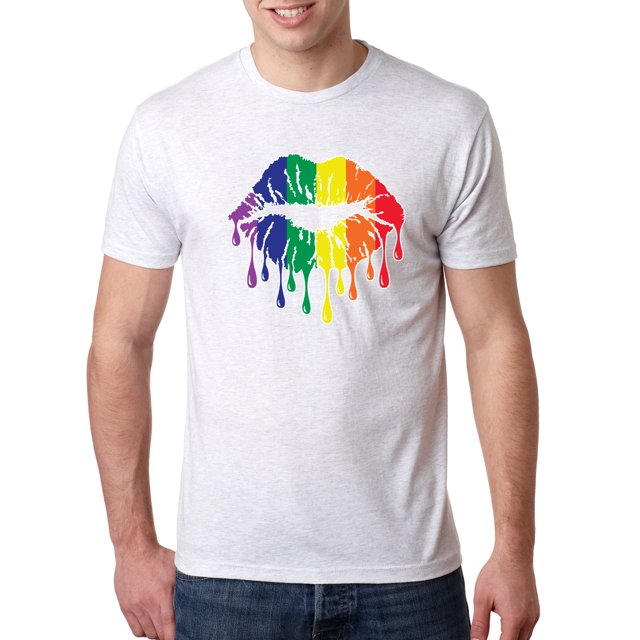 Wild Bobby Rainbow Lgbtq Gay Pride Dripping Lips Lgbt Pride Mens