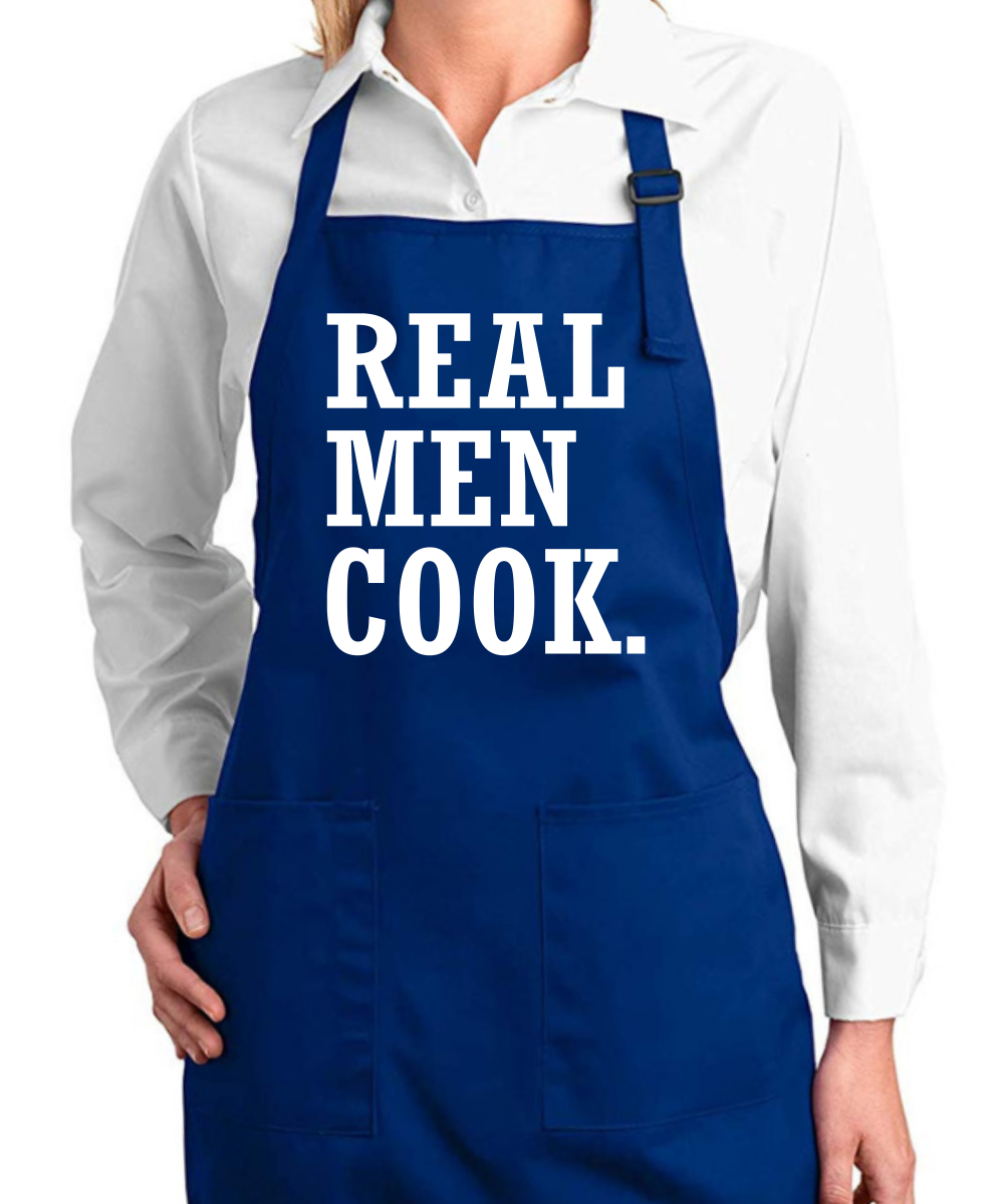 Wild Bobby, Real Men Cook. Funny Male Chef | Unisex Kitchen Utility ...