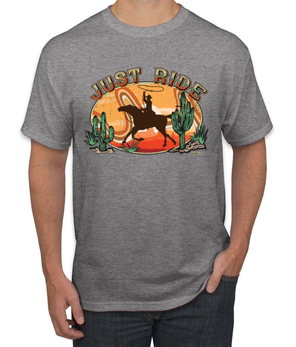 Wild Bobby Retro Cowboy Just Ride Cacti Sunset Lasso Pop Culture Men ...