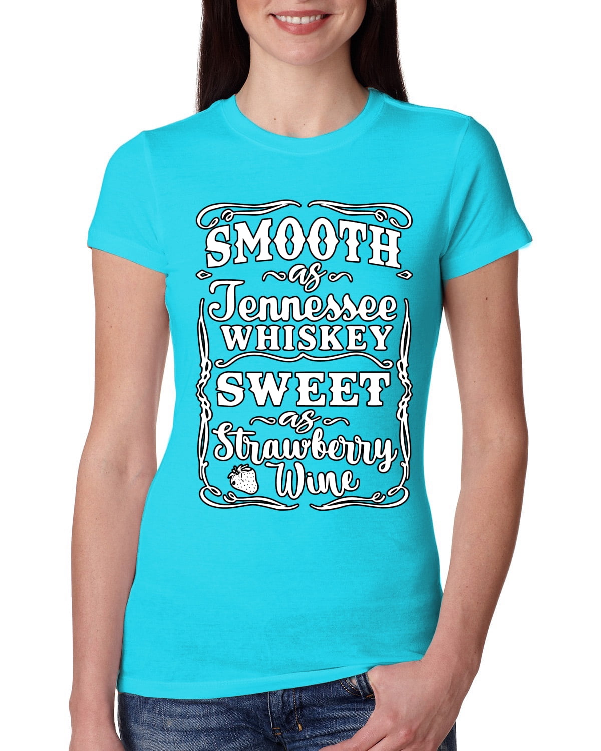 Wild Bobby Smooth As Tennessee Whiskey Women Slim Fit Junior Tee ...