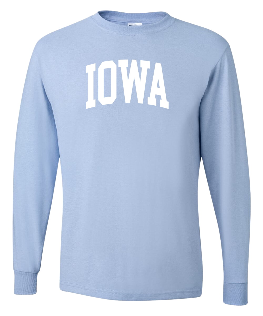 Wild Bobby State of Iowa College Style Men Long Sleeve Shirt - Walmart.com