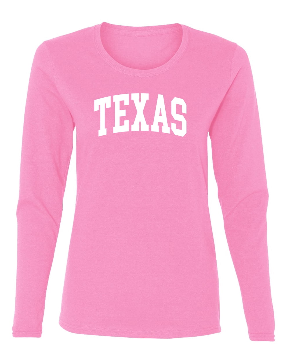 Wild Bobby State of Texas College Style Women Graphic Long Sleeve Tee ...