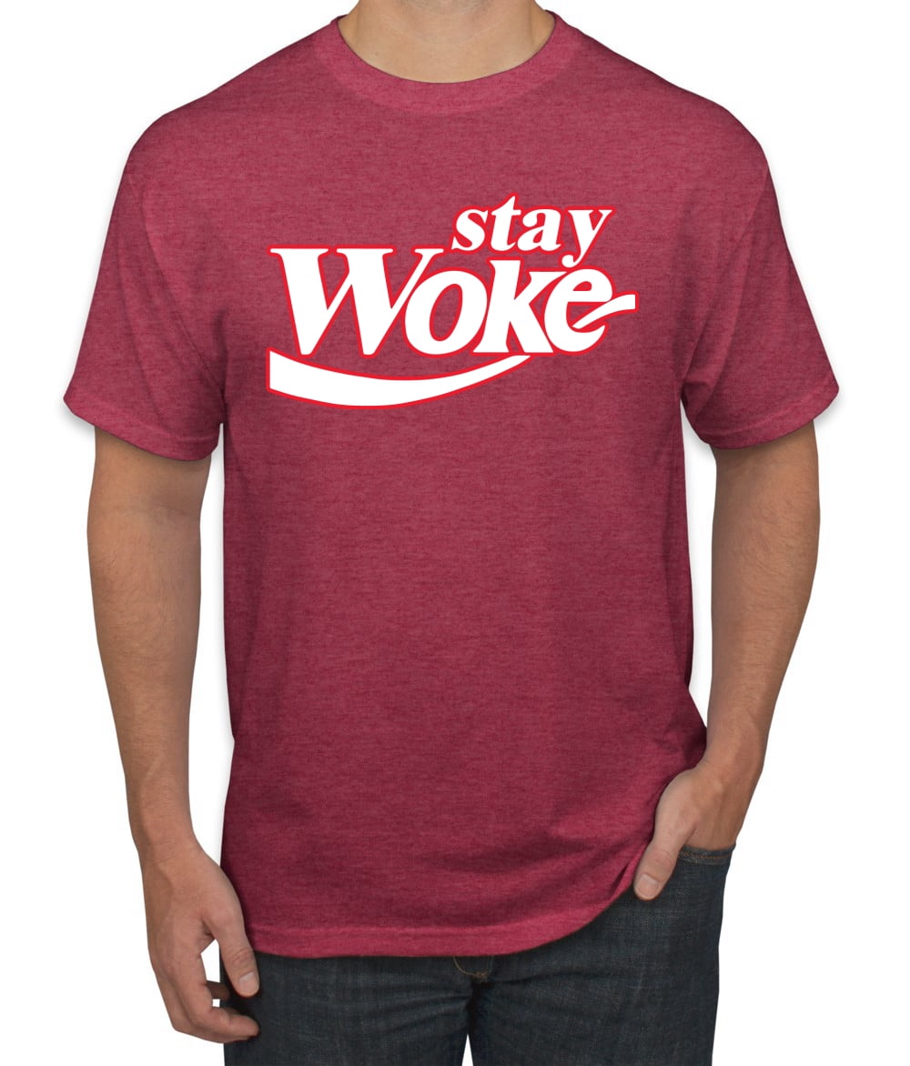Wild Bobby Stay Woke, Classic Iconic Soda Logo Parody Men Tee - Walmart.com