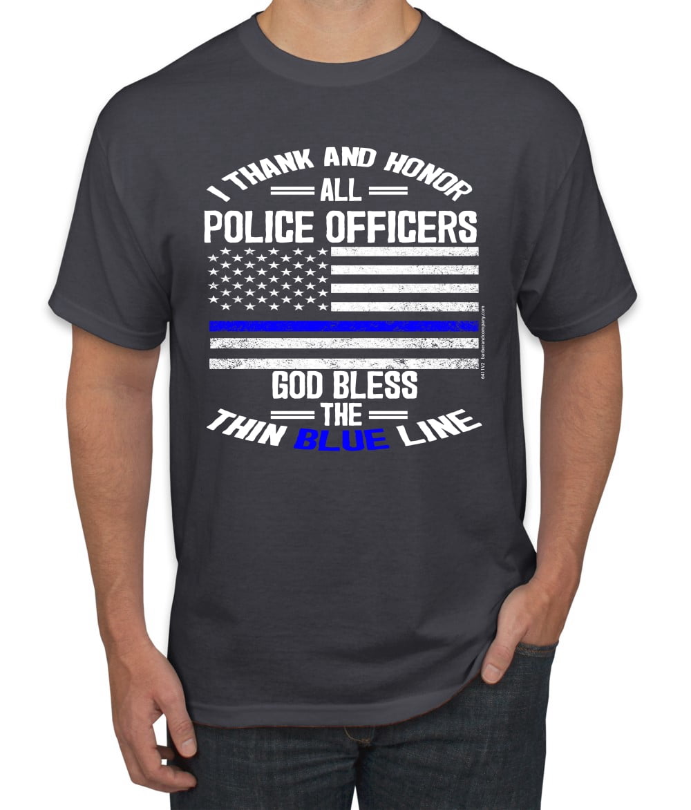 Wild Bobby, Thank and Honor Police Officers Blue Line American Flag ...