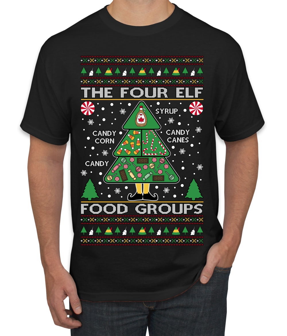 Wild Bobby The Four Elf Food Groups Candy Canes Syrup Funny Ugly ...