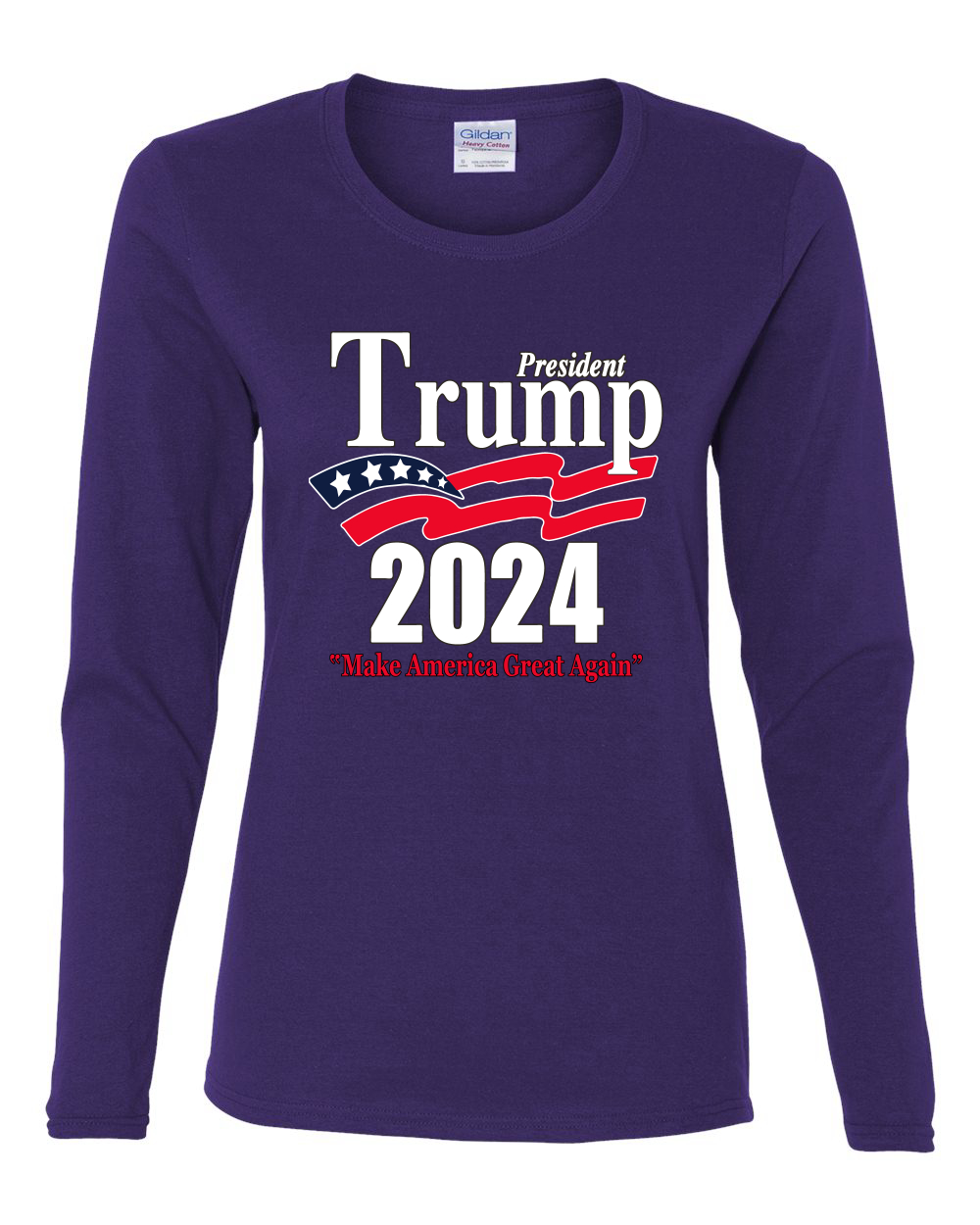 Wild Bobby Trump 2024 Make America Great Again Women Graphic Long ...