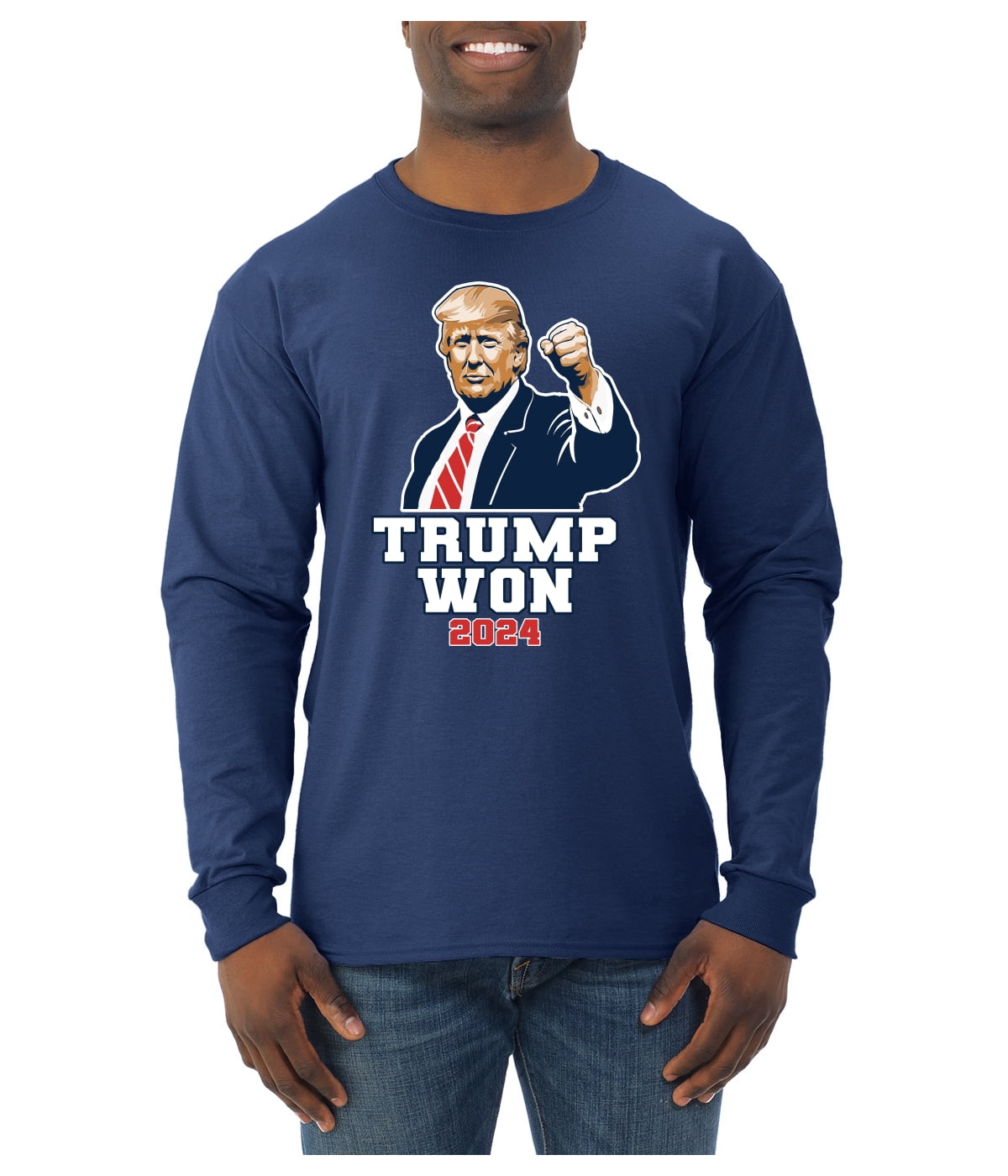 Wild Bobby Trump Won 2024 Classic USA Men Long Sleeve Shirt - Walmart.com