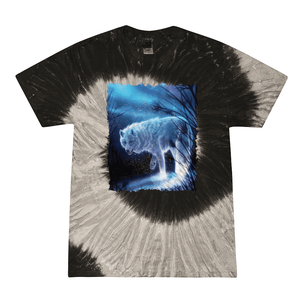 Wild Bobby, Winter Dire Snow Wolf Animal Lover Tie-Dye T-Shirt ...