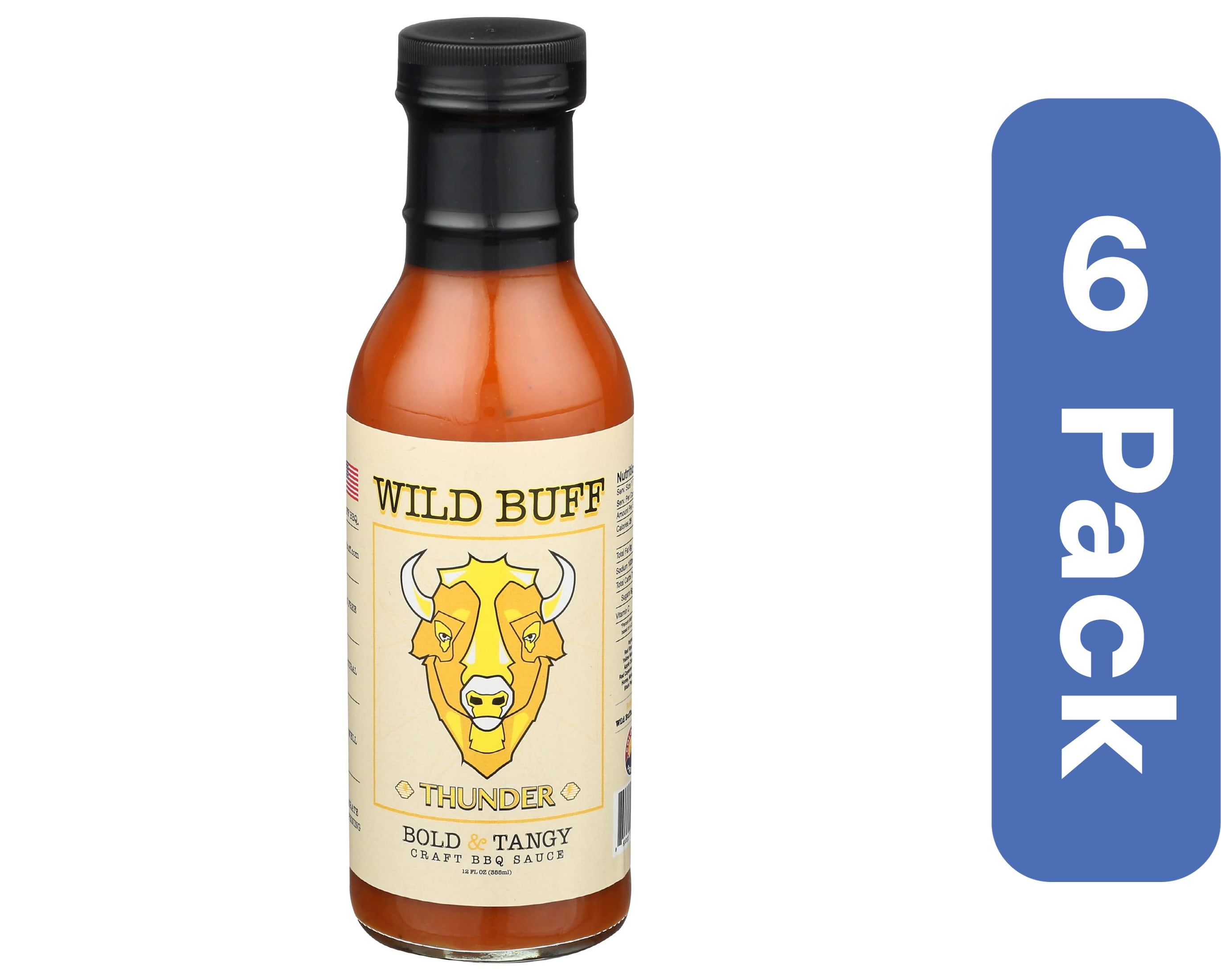 Wild Buff Thunder Bold & Tangy Sauce 12 oz (Pack Of 6) - Walmart.com