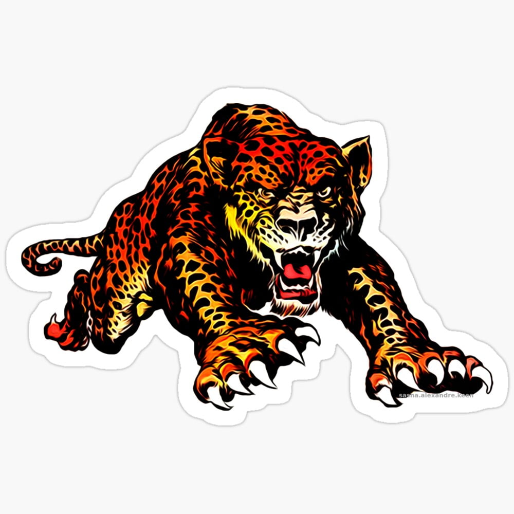 Wild Cat Sticker Phone Decal Water Bottle Stickers Car Decals, Laptop ...