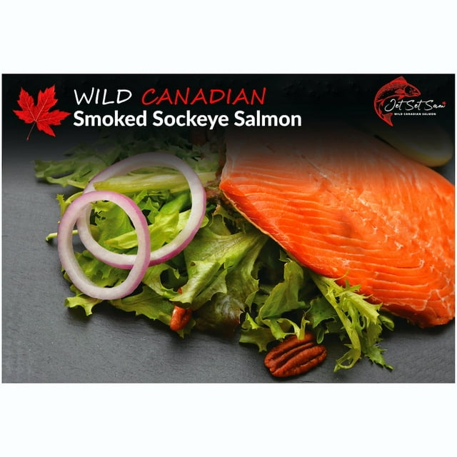 Wild Caught Canadian Pacific Smoked Sockeye Salmon Filet Shelf Stable 8 ...