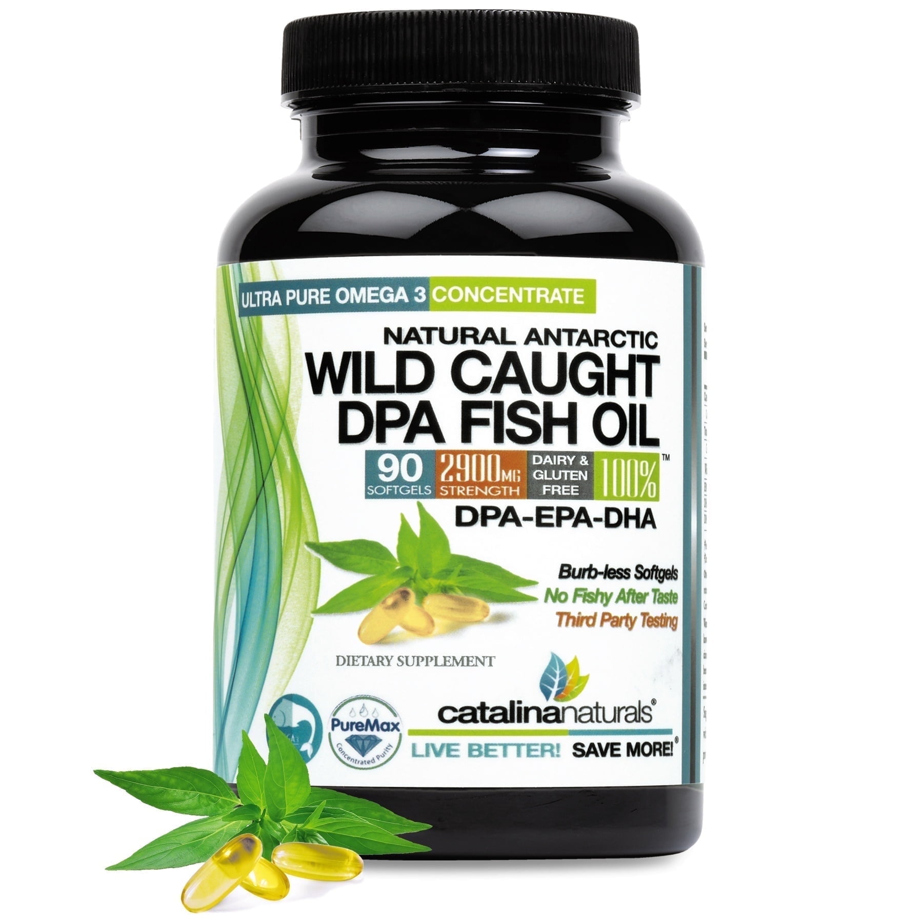 Catalina Naturals Wild Caught Omega-3 DPA Fish Oil 2900 mg SoftGels ...
