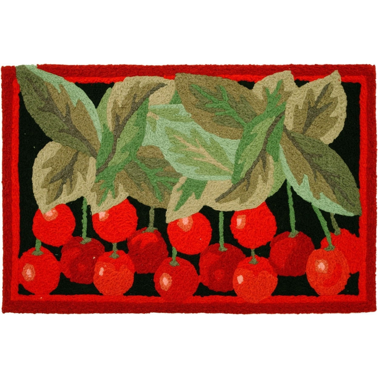Bright Red Life is a Bowl of Cherries 30 X 20 Inches Accent Area Rug ...