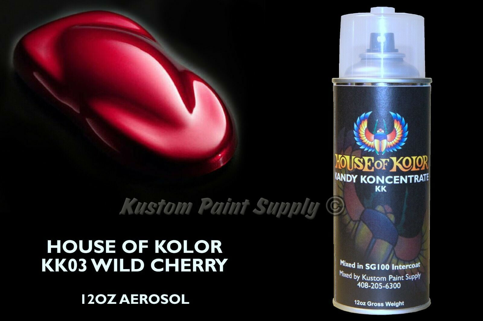 Wild Cherry Kandy KK03 House of Kolor 12oz Aerosol Can Red Candy Kosmic ...