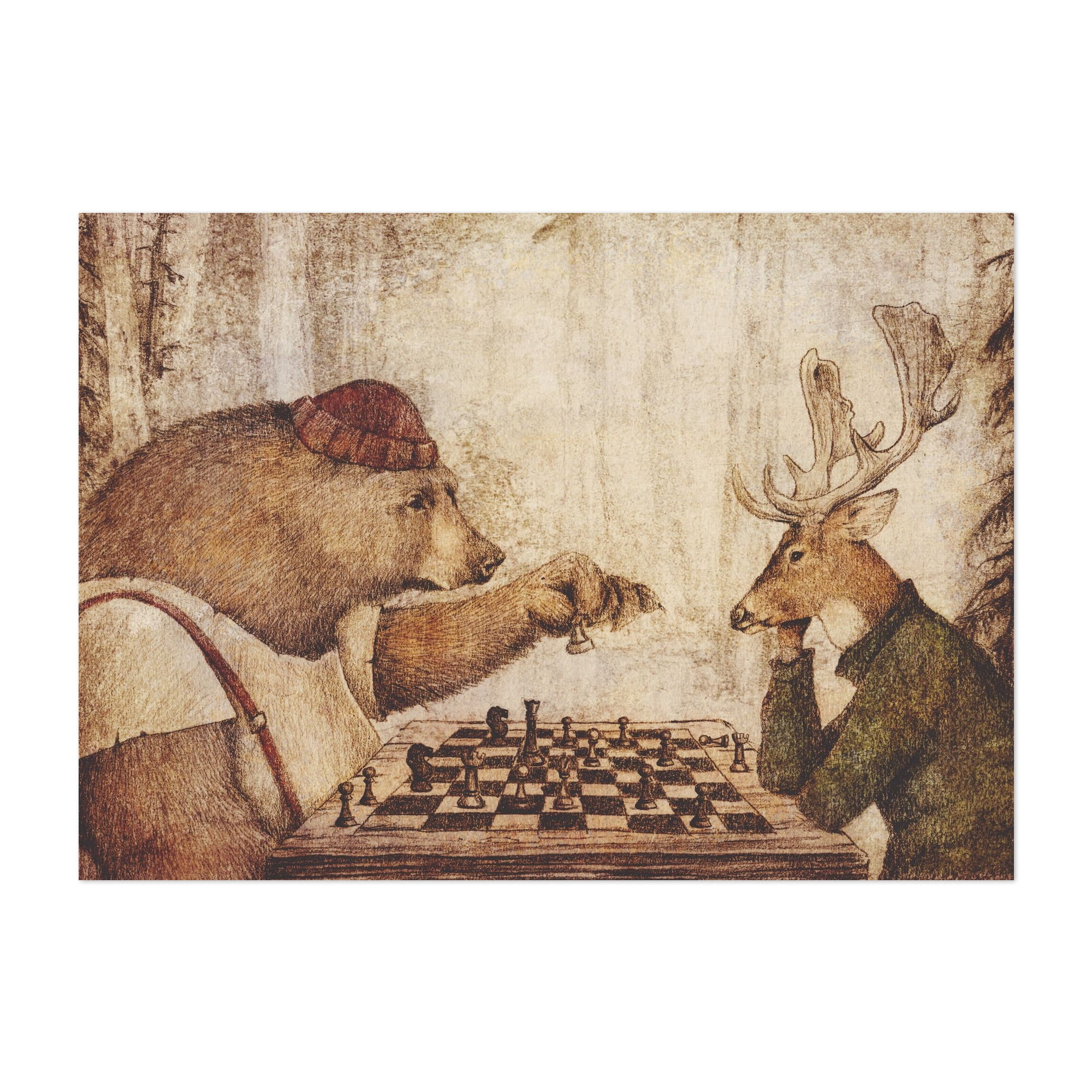 Wild Chess - Photography Unframed Wall Art Print 8 x 12 inches ...