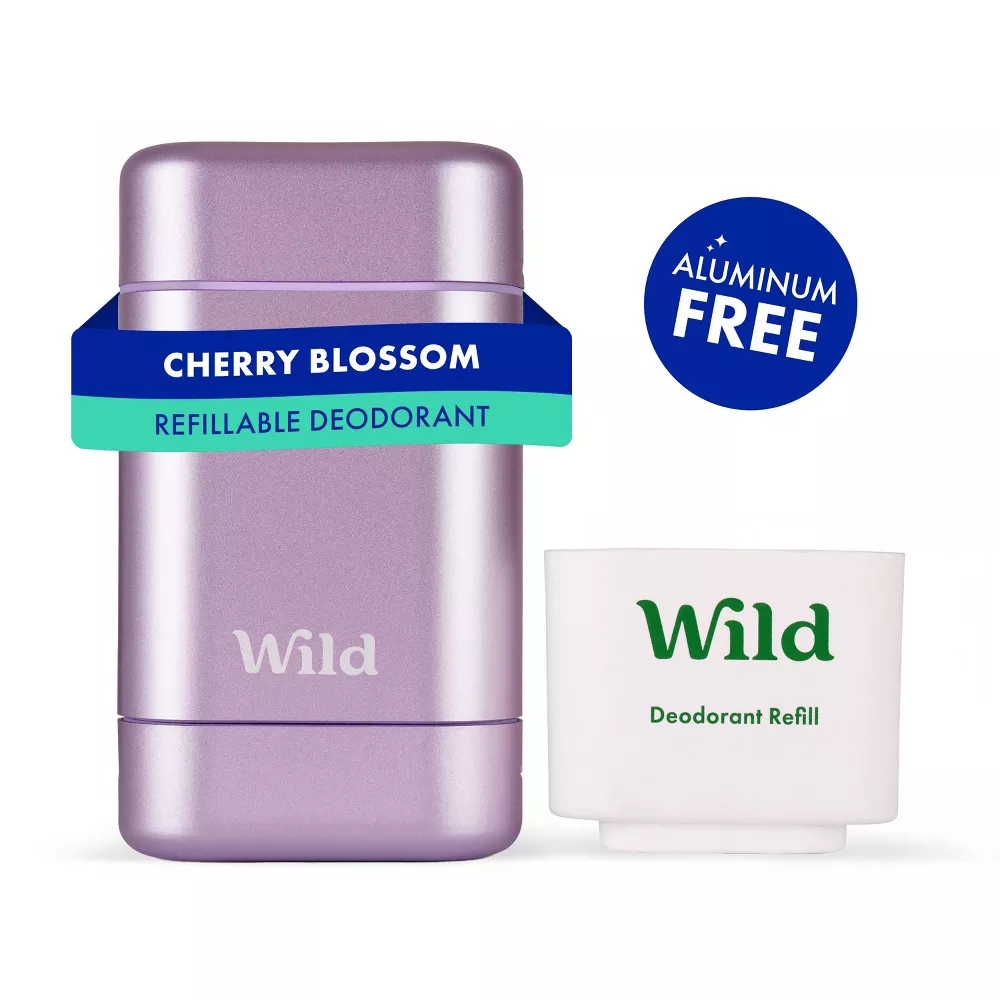 Wild Cosmetics - Refillable Purple Case with Cherry Blossom - Aluminum ...