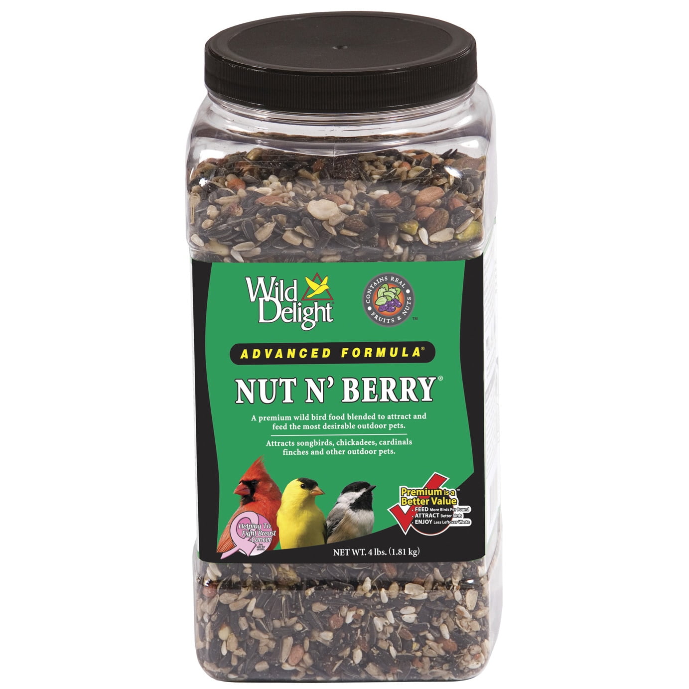 Wild Delight 4 Lb Jar Nut N' Berry Bird Food - Walmart.com