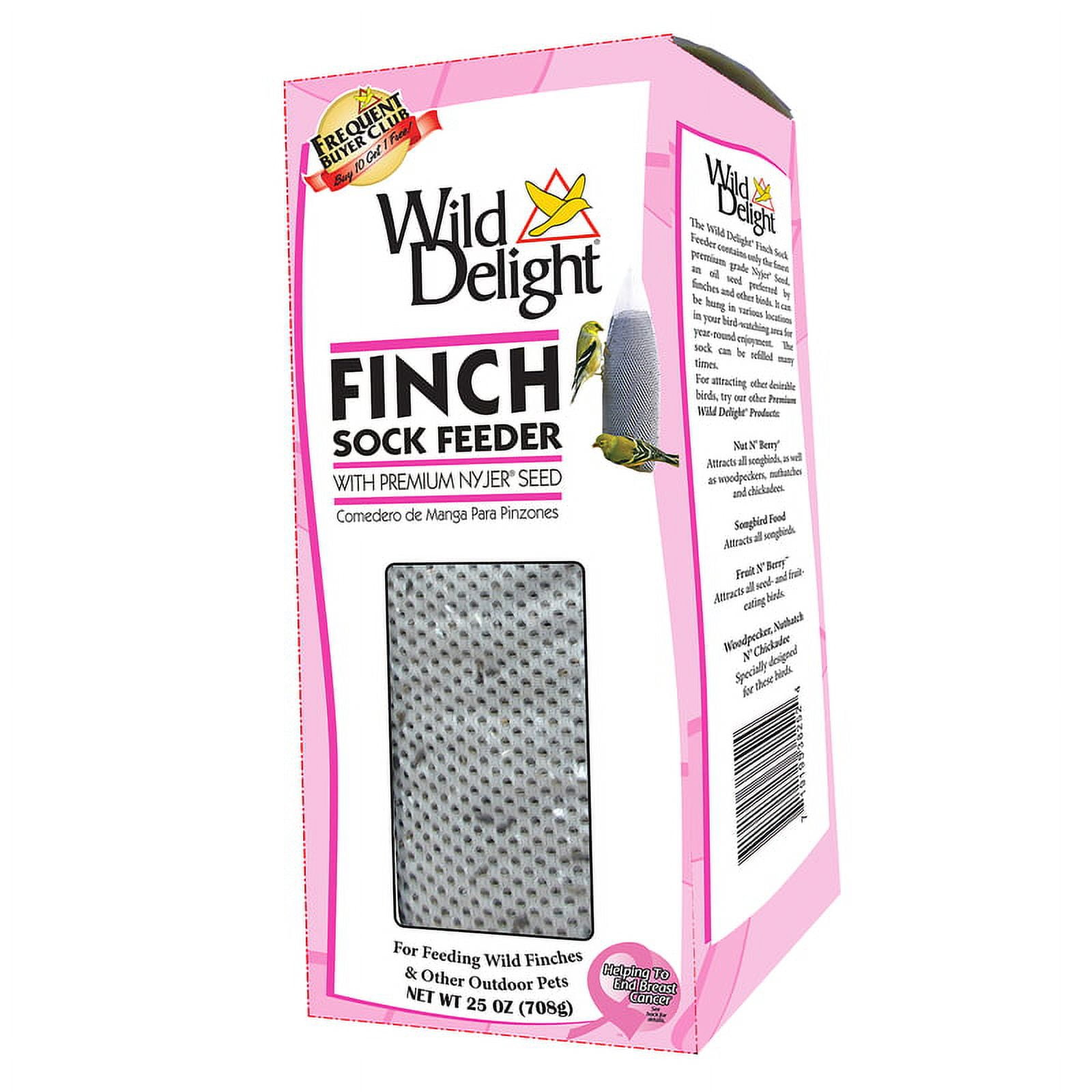 Wild Delight Large Finch Sock Feeder with 25 oz of Nyjer Seed - Walmart.com