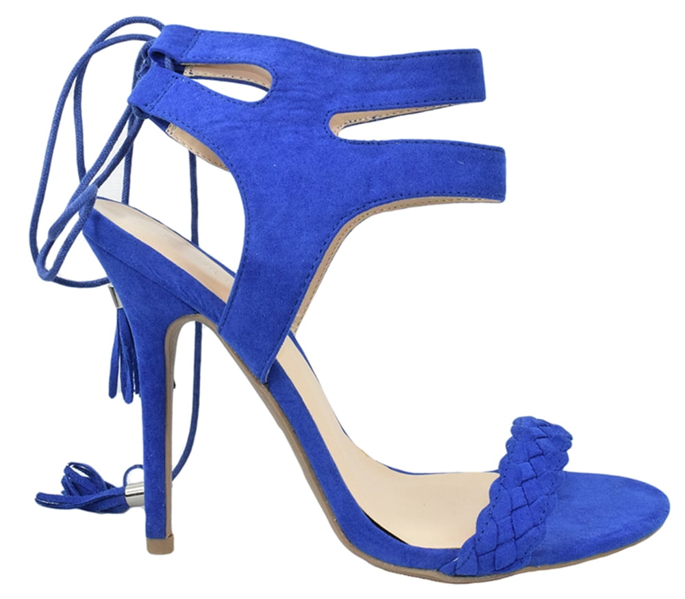 Wild Diva Lounge Women Stiletto Thin Skinny High Heels Lace Up Tassel ...