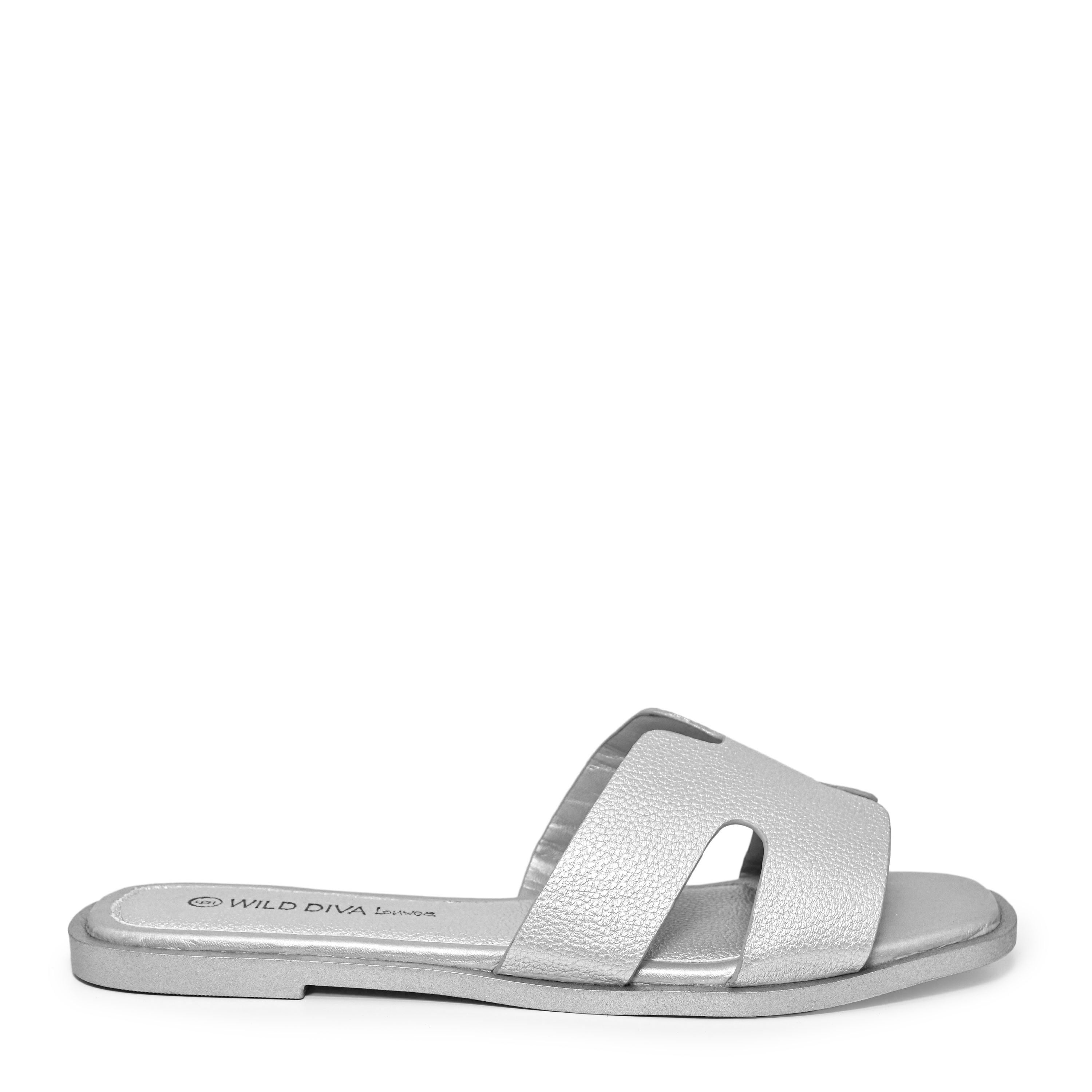 Wild Diva Women's LUKE-01A Faux Leather Slip On Fashion Square Toe Flat ...