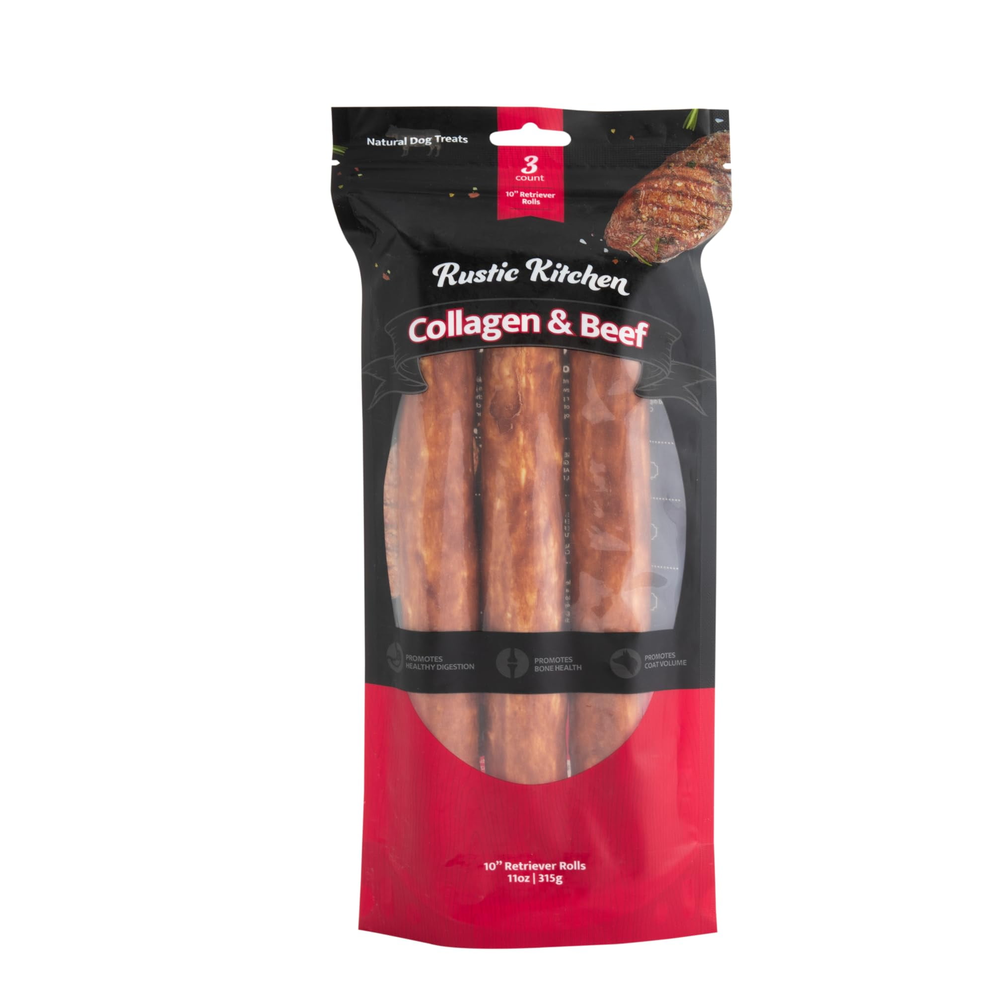 Wild Eats Rustic Kitchen YPF5 Beef Collagen Sticks for Dogs, Collagen ...