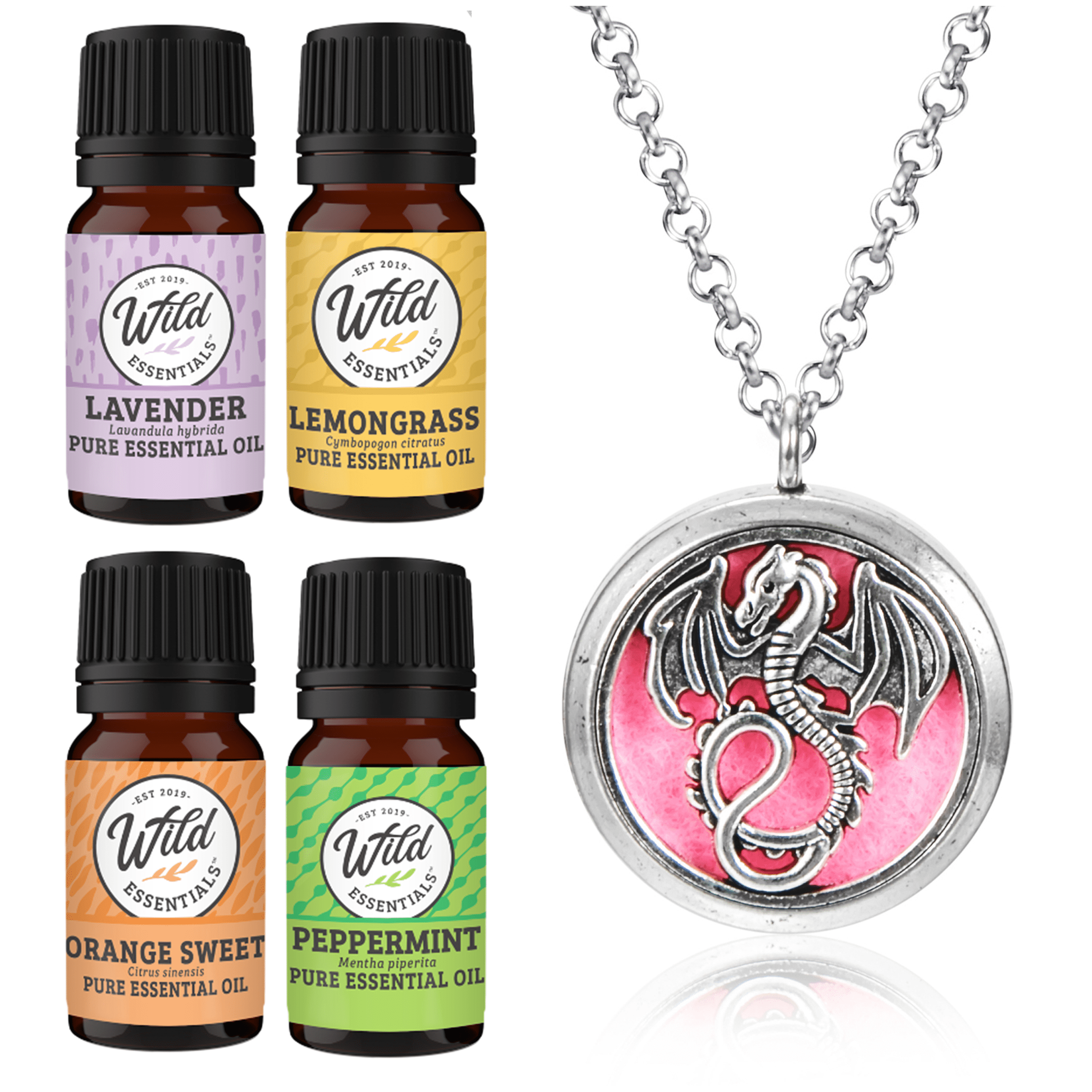 Wild Essentials Mother of Dragons Necklace Essential Oil Diffuser Kit ...