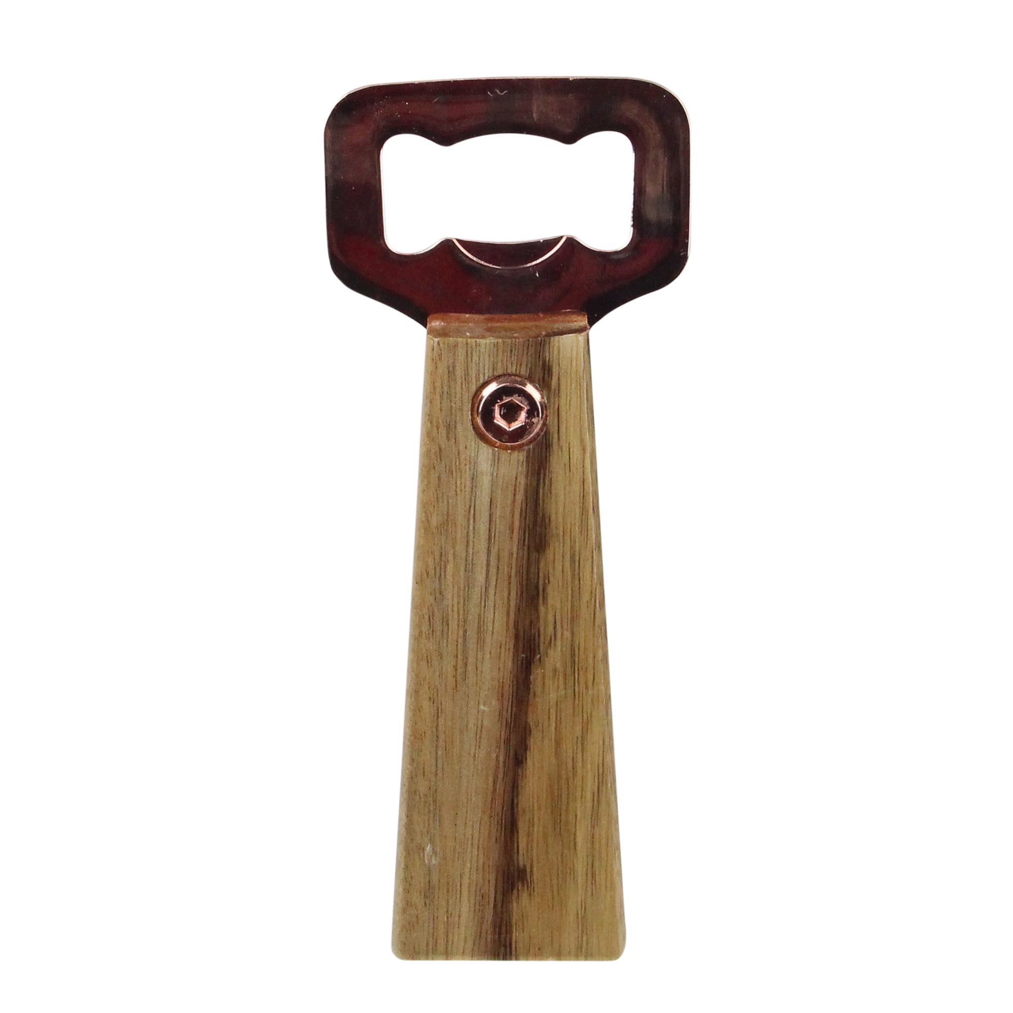 Wild Eye 6" Rose Gold Bottle Opener with Acacia Wood Handle - Walmart.com