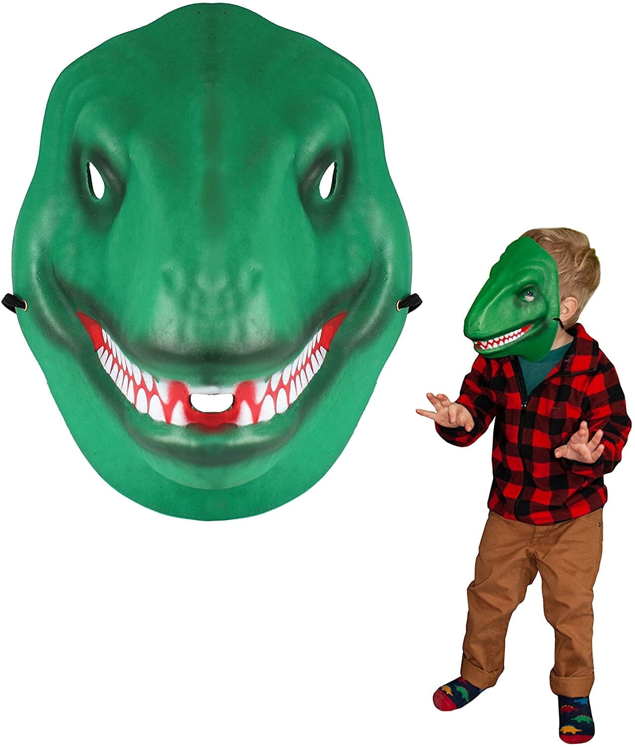 Wild Faces T Rex by Deluxebase – Foam Dinosaur Face Mask for Kids ...