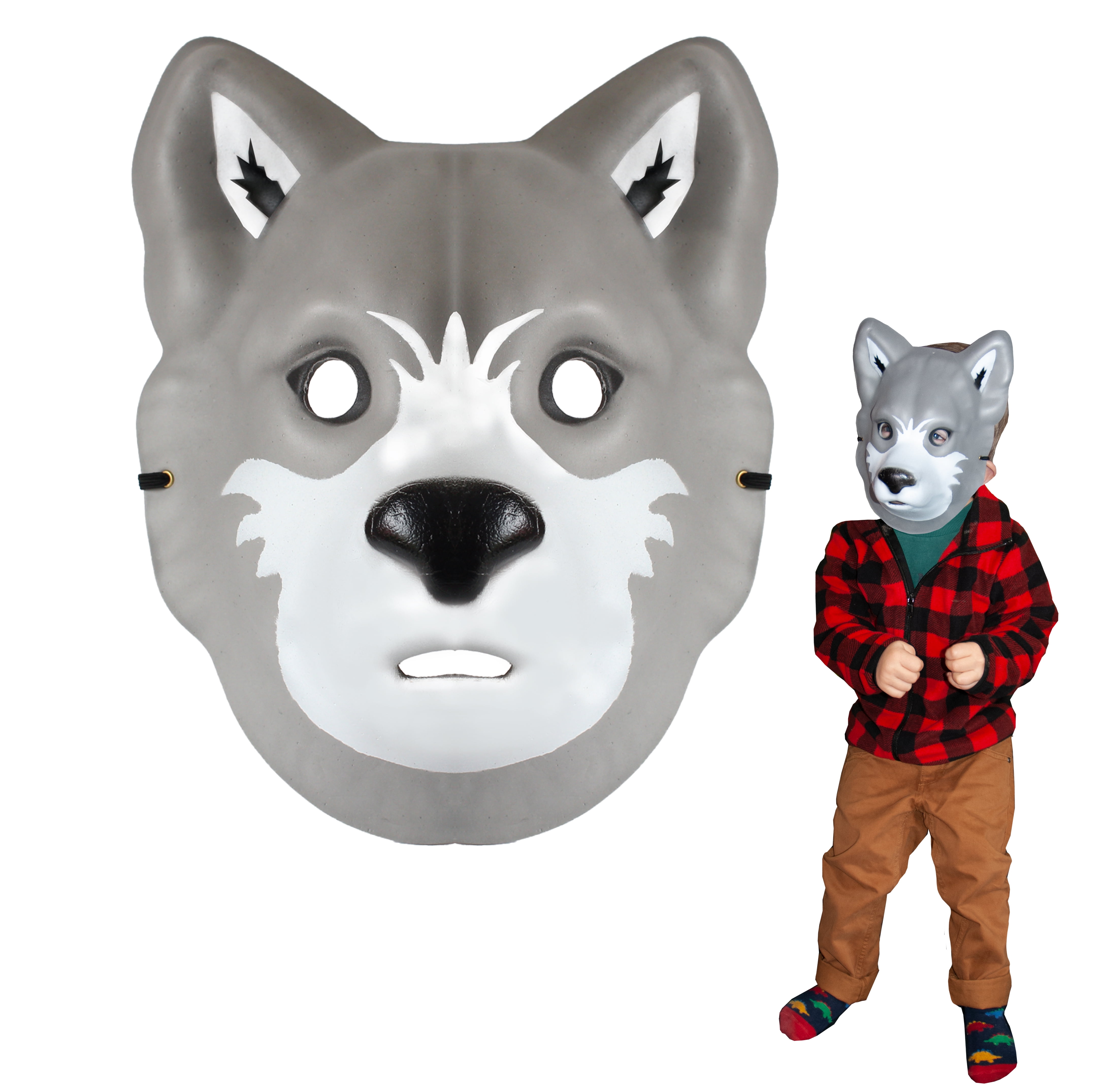 Wild Faces - Wolf from Deluxebase. Foam Animal-Themed Face Mask for ...