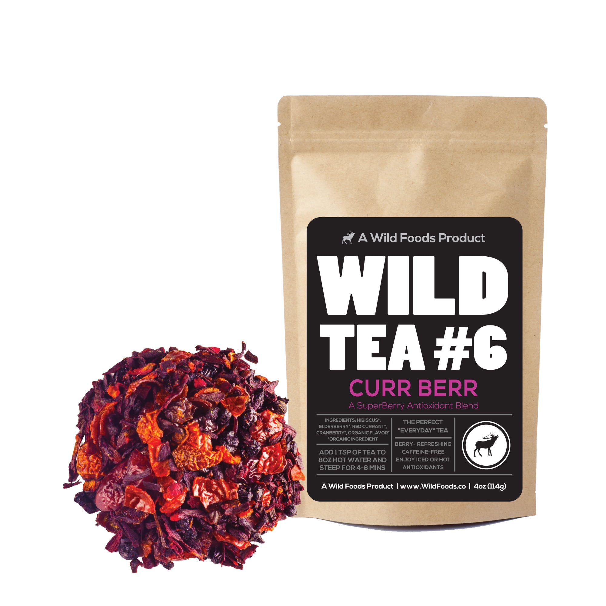 Wild Foods, Wild Tea #6 Curr Berr, Loose Leaf Tea, 4oz - Walmart.com