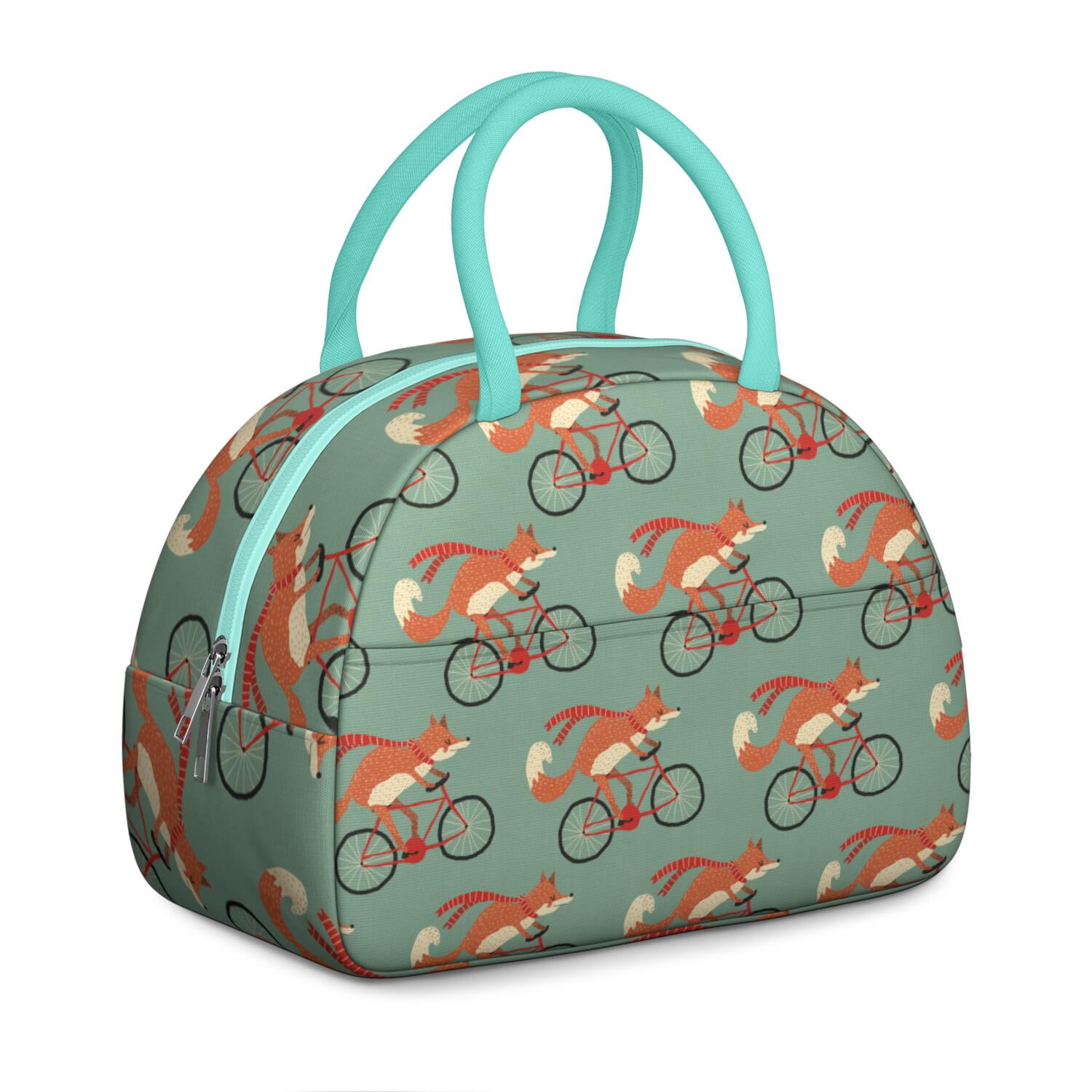 Wild Fox Lunch Box - Adorable Cartoon Fox in Night Sky & Trees Print ...
