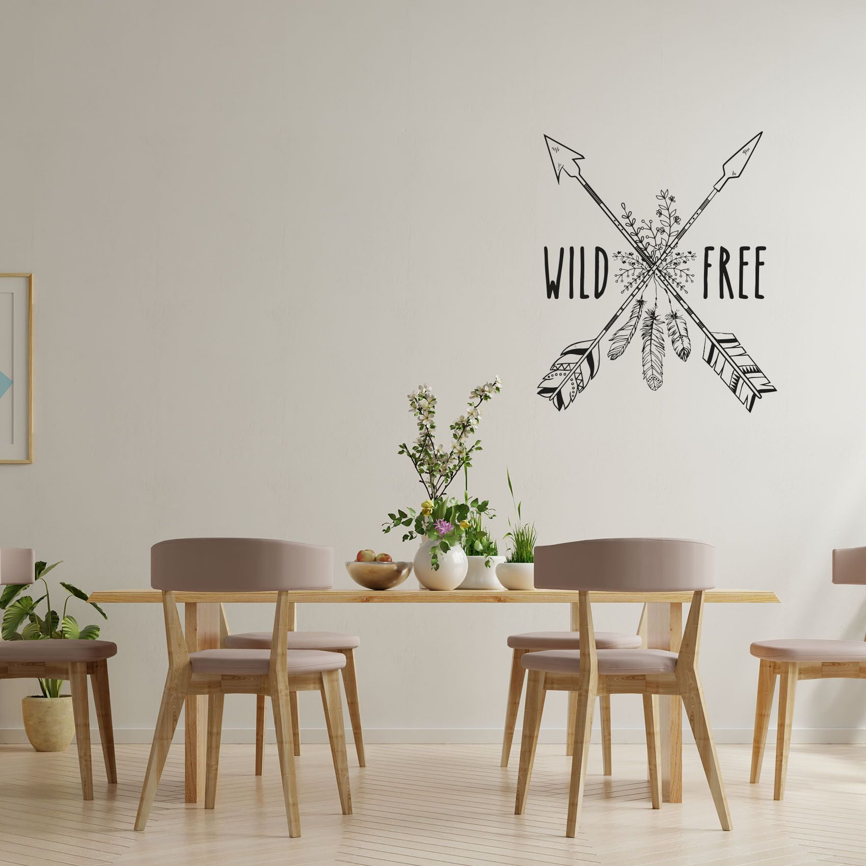 Wild Free Arrows Boho Arch Abstract Modern Bohemian Accent Wall Sticker ...