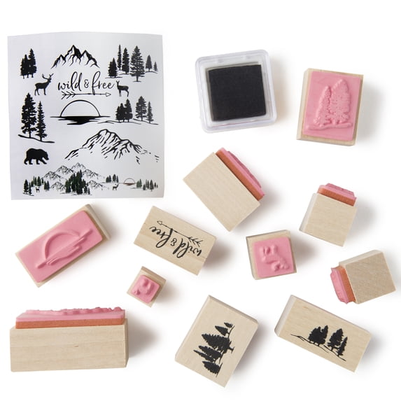 Wild & Free Wood Stamp Jar Set by Recollections - Walmart.com