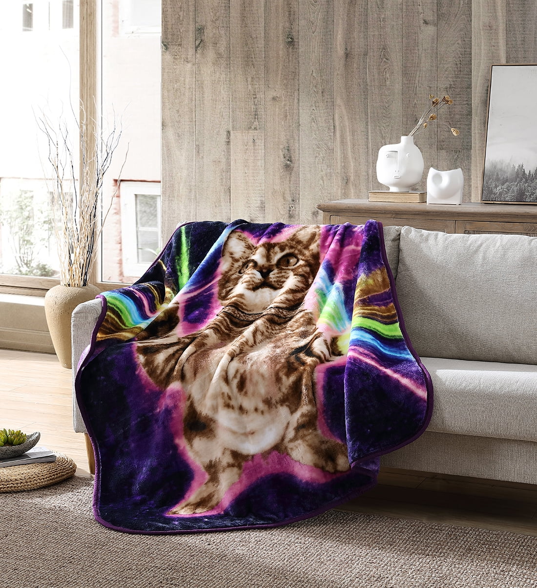 Wild Frontier 50X60 Galactic Cat Plush Throw - Walmart.com