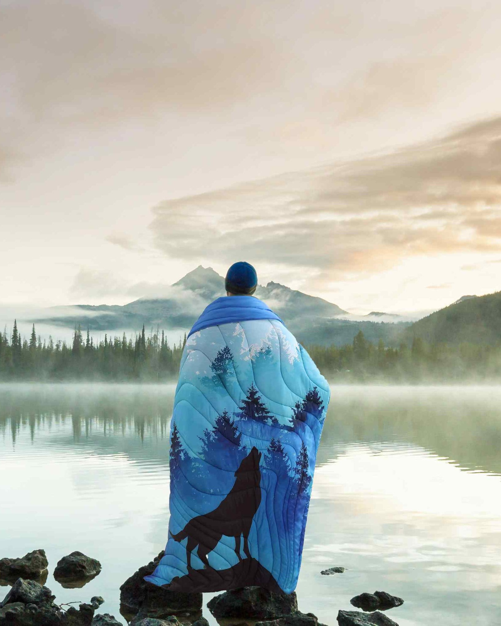 Wild Frontier Wolf Puffy Outdoor Blanket - Repellent - Walmart.com