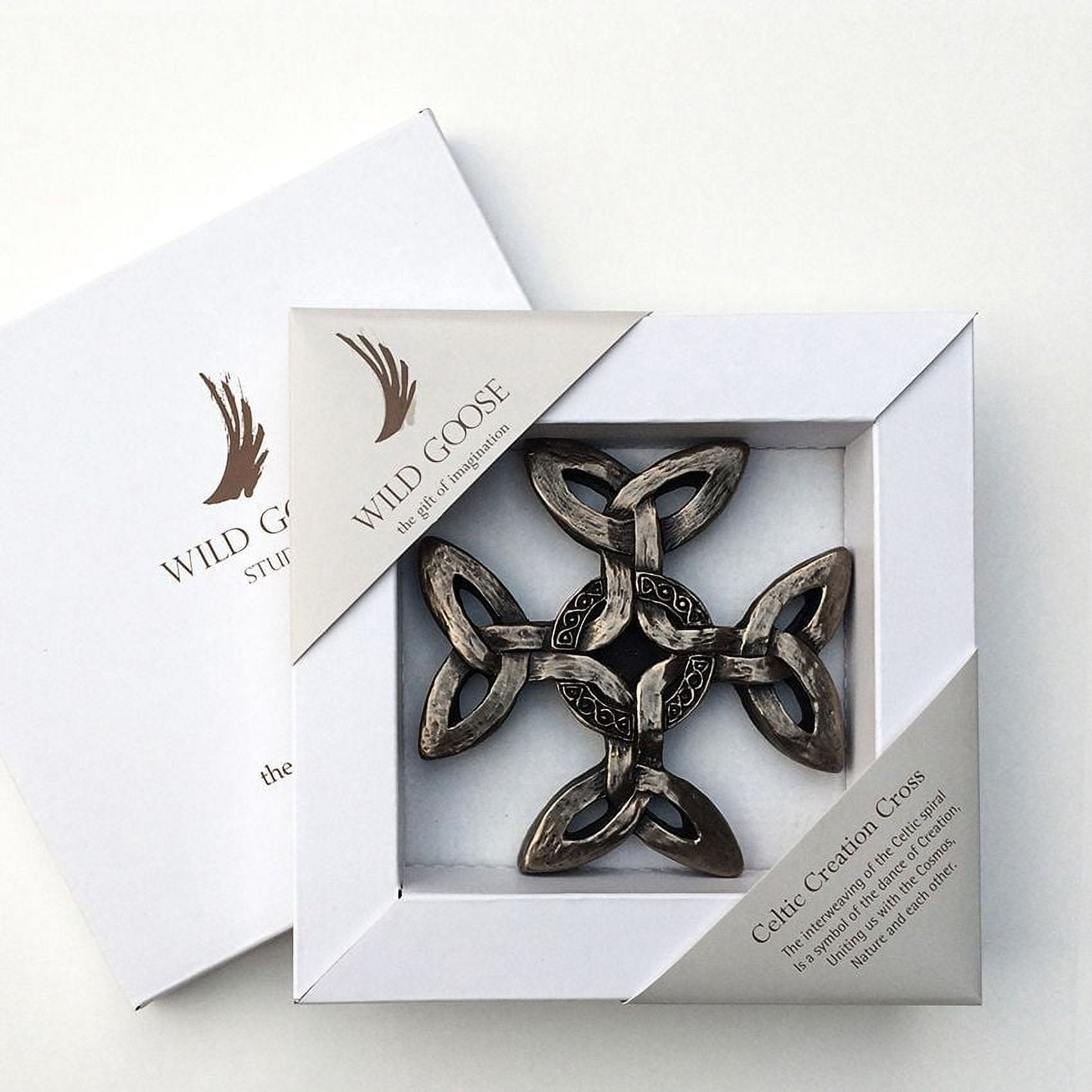 Wild Goose Celtic Creation Bronzed Wall Cross - 5.5 x 5.5 in Made in ...