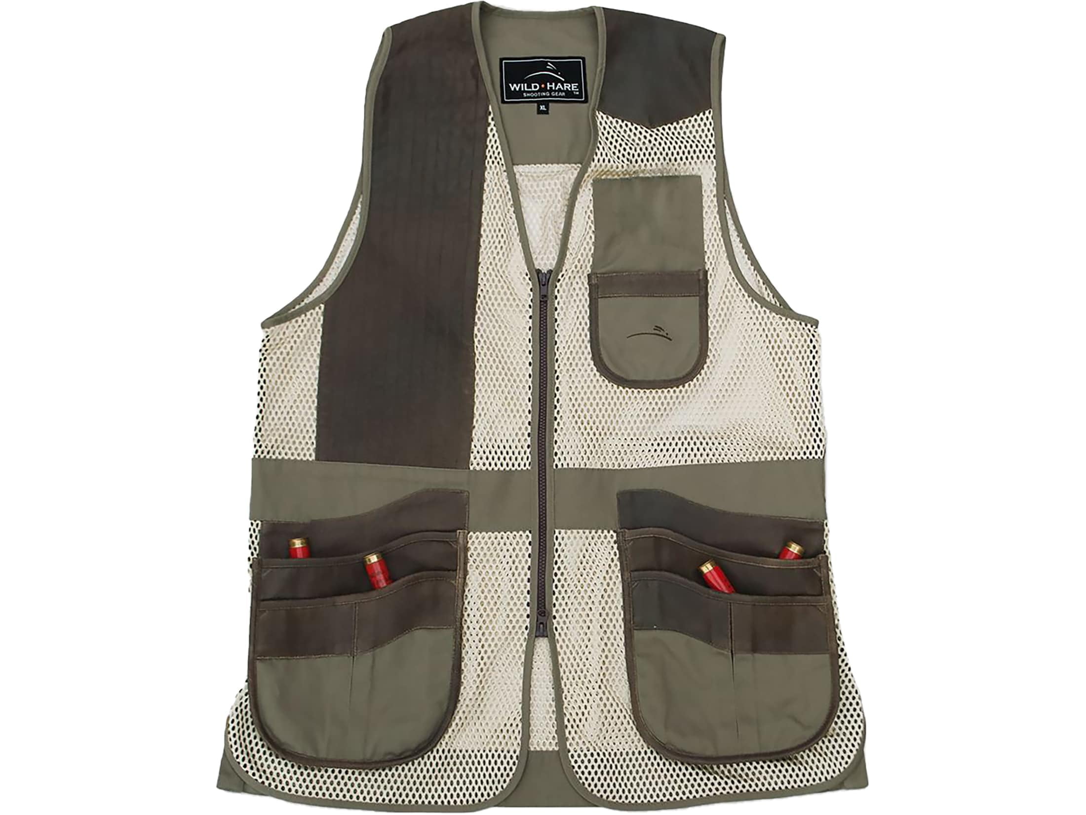 Wild Hare Men's Range Shooting Vest with Leather Trim Right Hand Sage ...