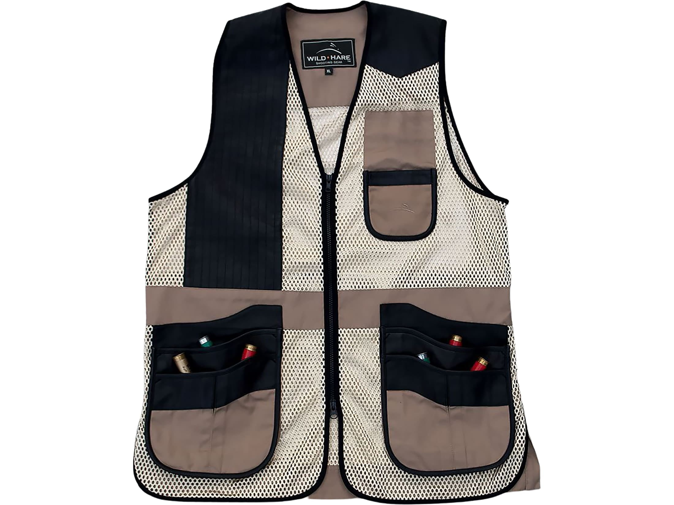 Wild Hare Men's Range Shooting Vest with Leather Trim Right Hand Tan ...