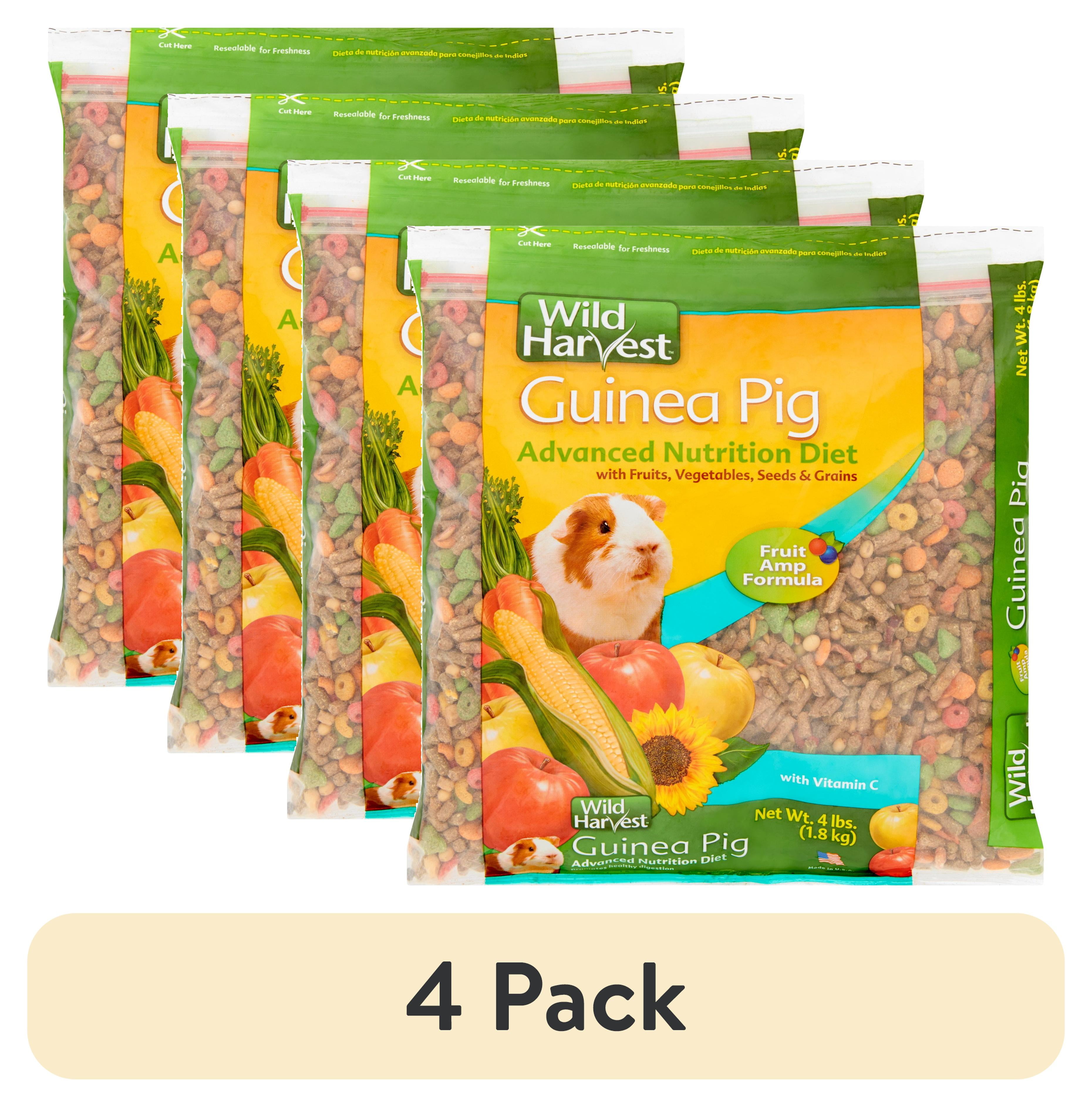 (4 pack) Wild Harvest Advanced Nutrition Diet Guinea Pig Food, Fruits ...