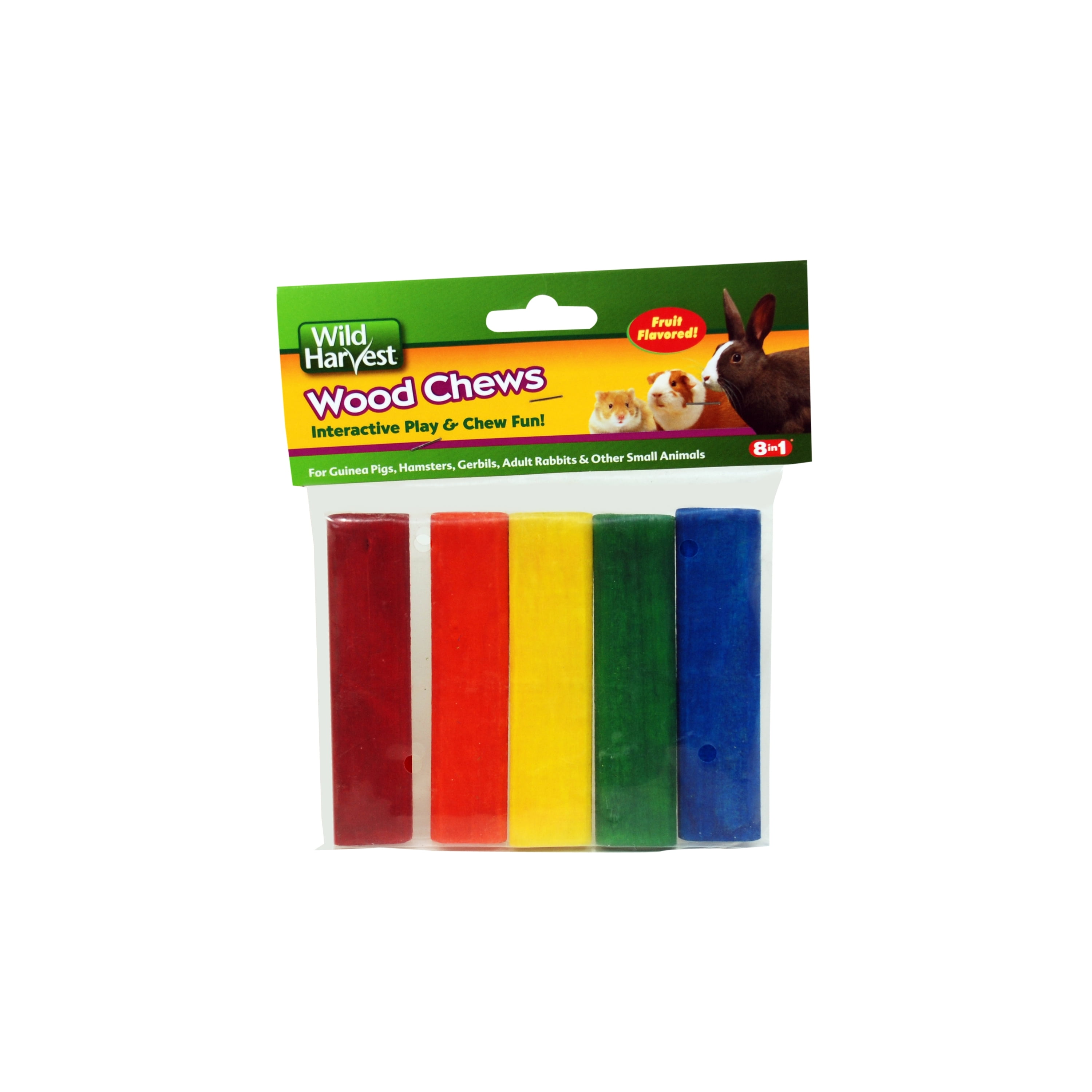 Wild Harvest Colored Fruit Flavored Wood Chews for Small Animals ...
