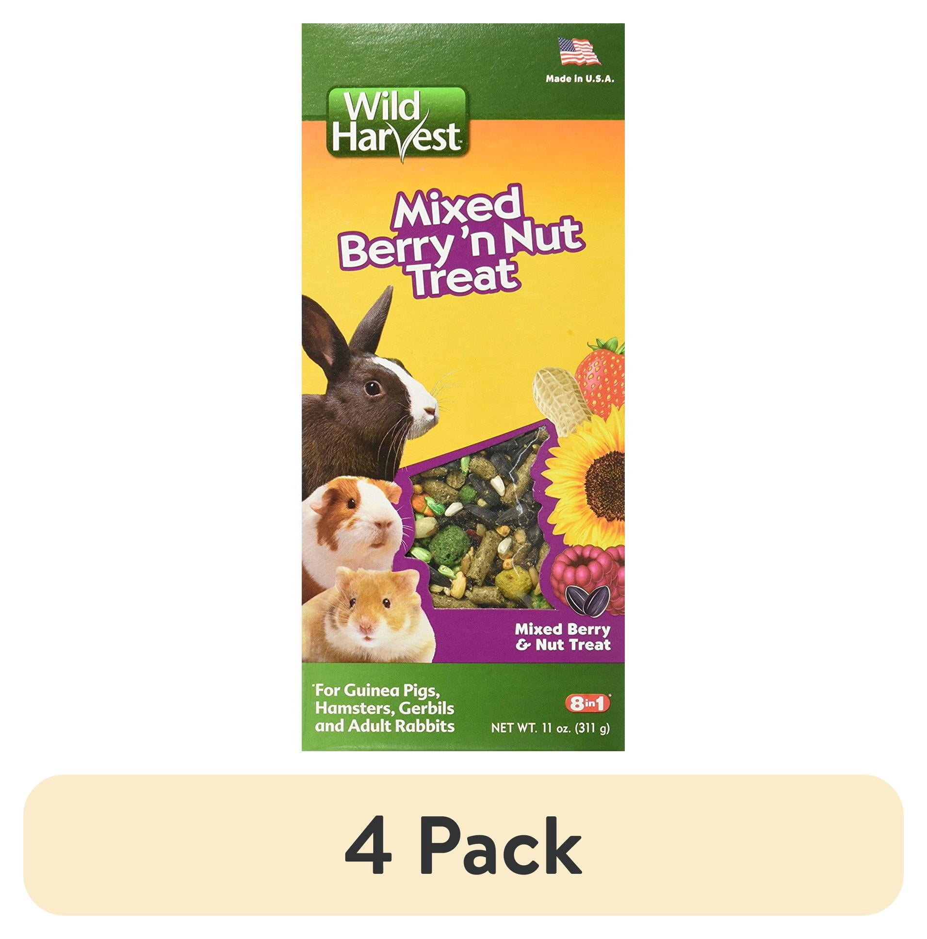 (4 pack) Wild Harvest Wild Berry and Nut Treat for Small Animals ...