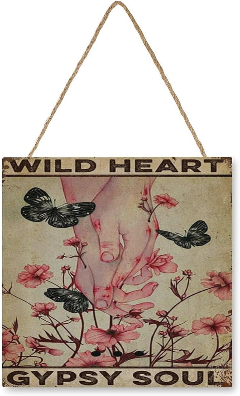 Wild Heart Gypsy Soul Wooden Signs Funny Novelty Wooden Signs Retro ...