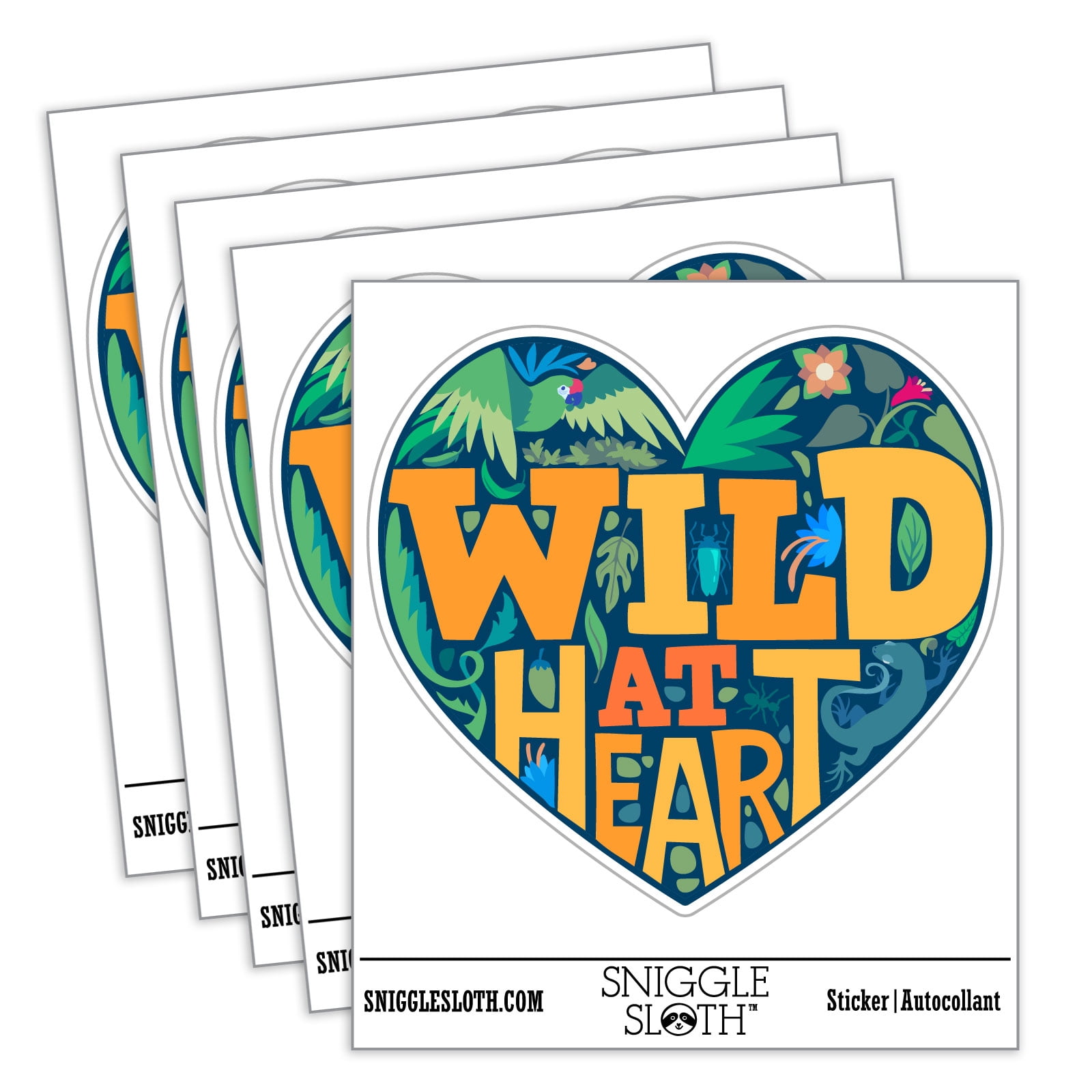 Wild At Heart Tropical Hiking Camper Nature Car Window Bumper Water ...