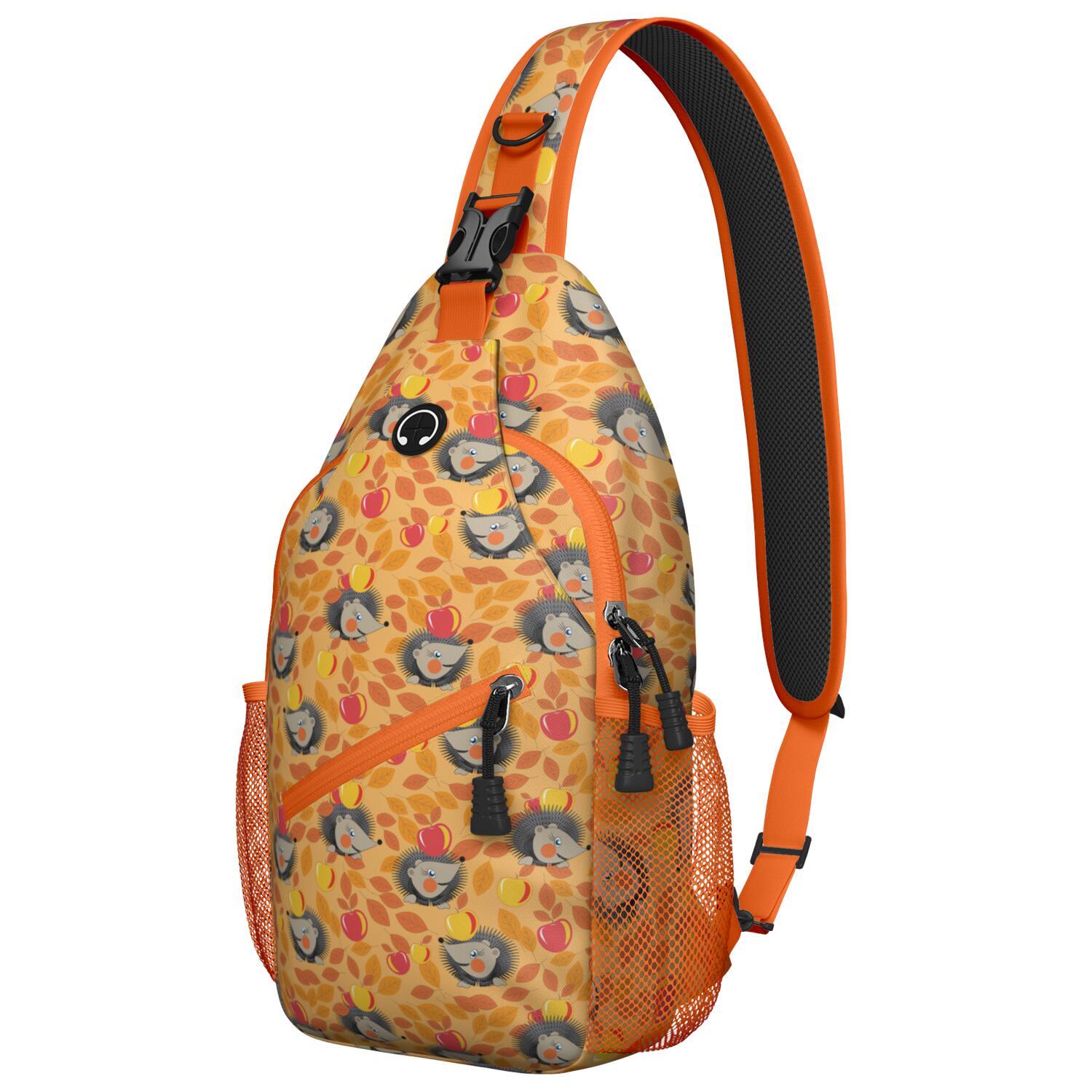 Wild Hedgehog Crossbody Bag - Cute Sling Backpack with Triple ...