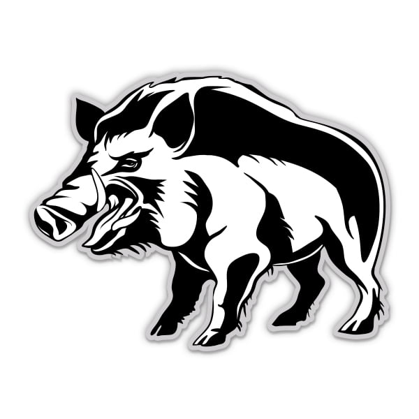 Wild Hog - 12" Vinyl Sticker Waterproof Decal - Walmart.com