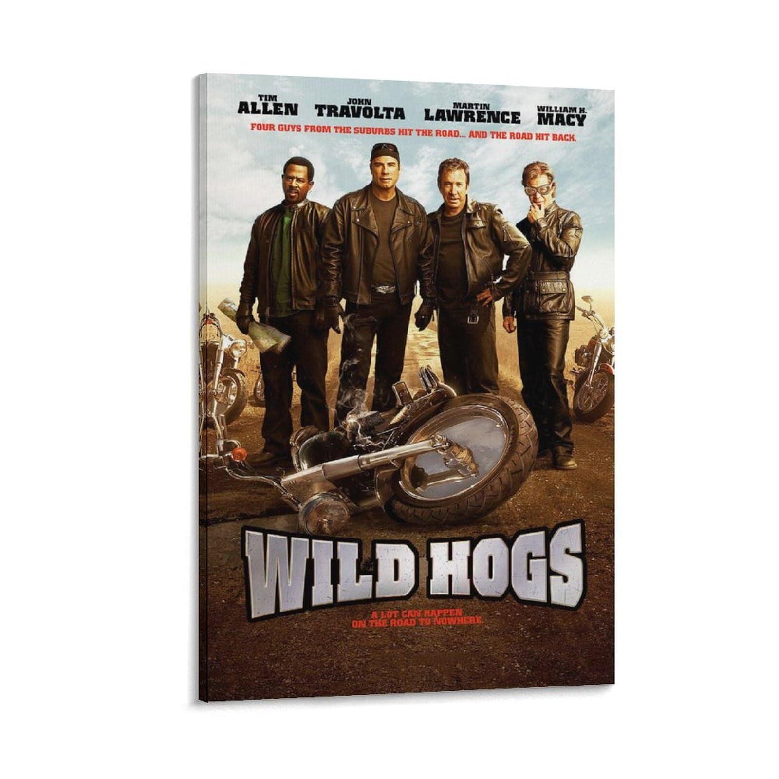 Wild Hogs Comedy Adventure Movie Poster (3) Artworks Canvas Poster Room Aesthetic Wall Art ...