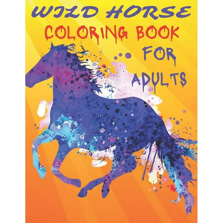 wild horses coloring book