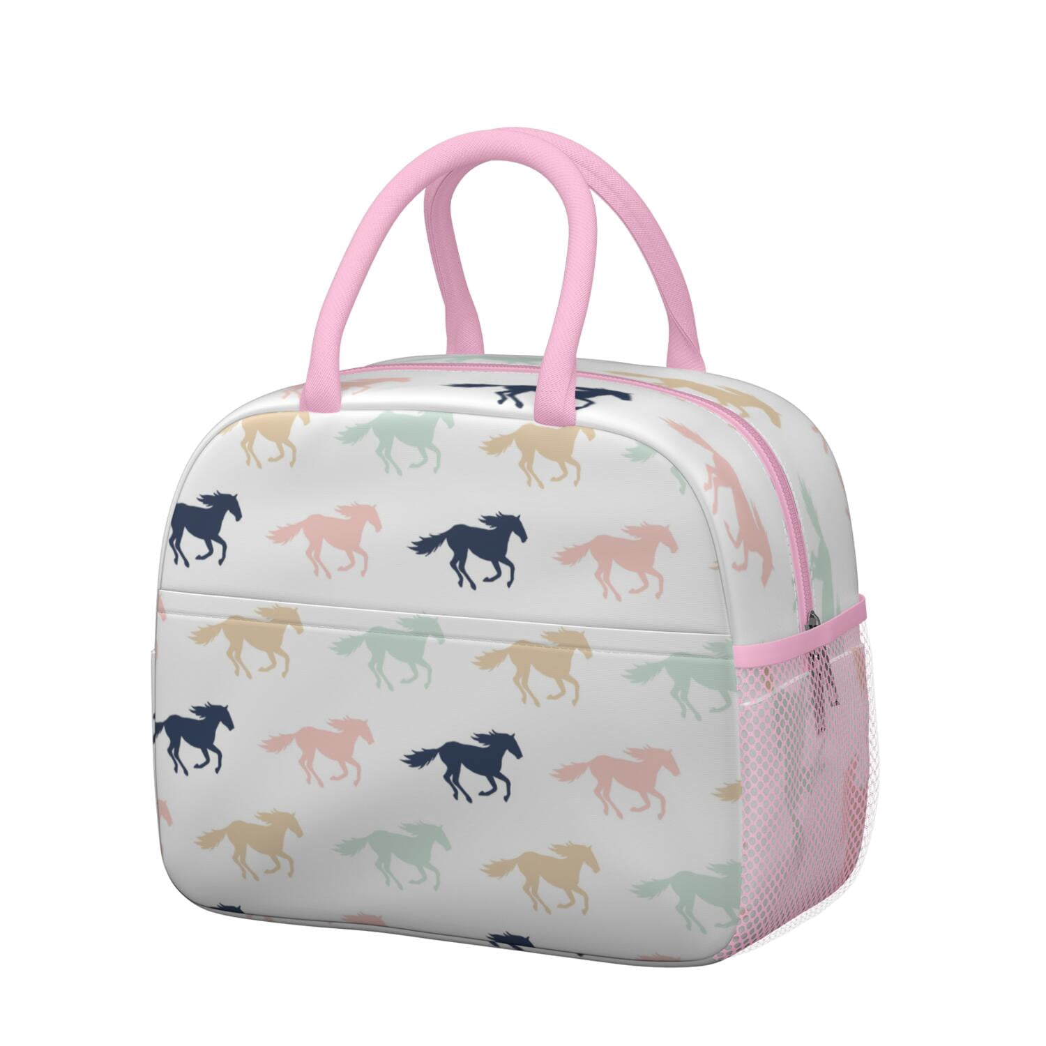 Wild Horse & Rainbow Pattern Lunch Box - Leakproof Insulated Lunch Bag ...
